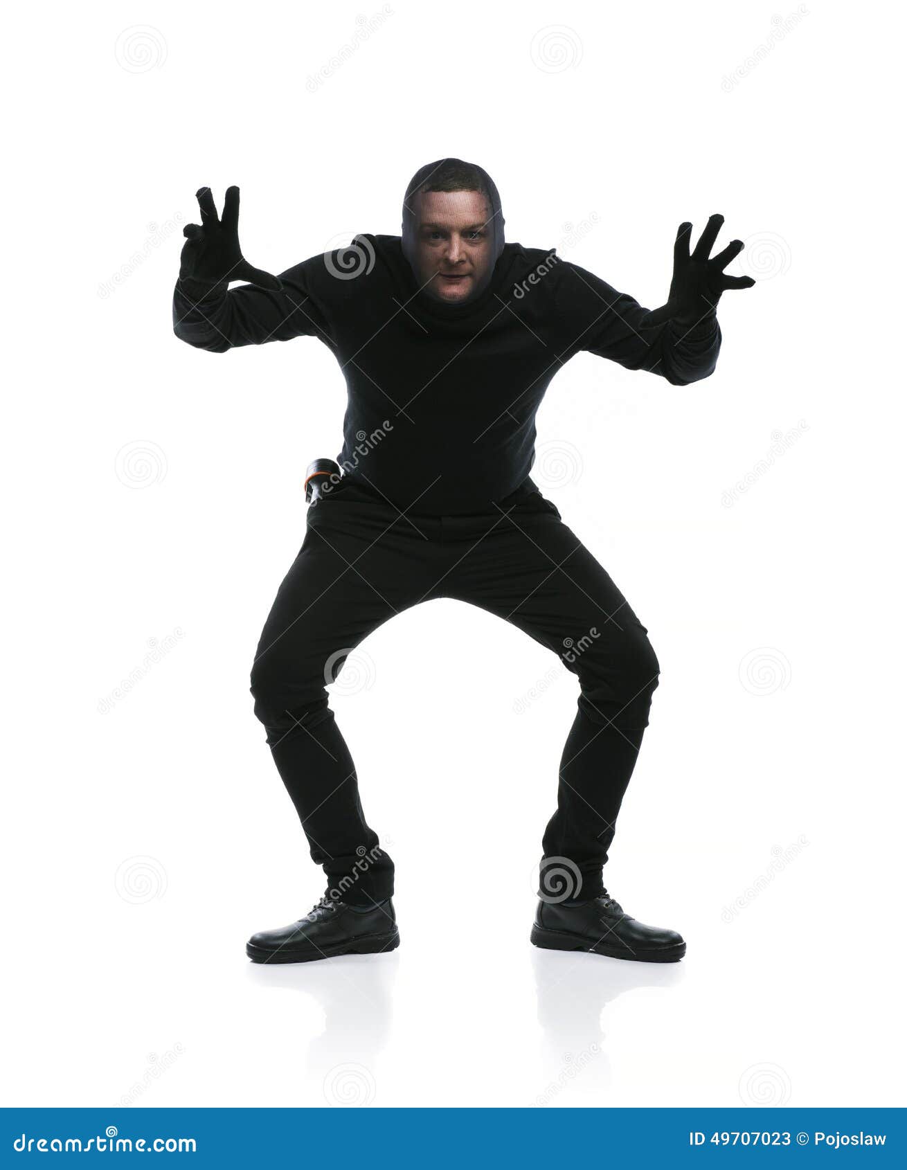 Thief in black mask stock image. Image of insurance, gangster - 49707023