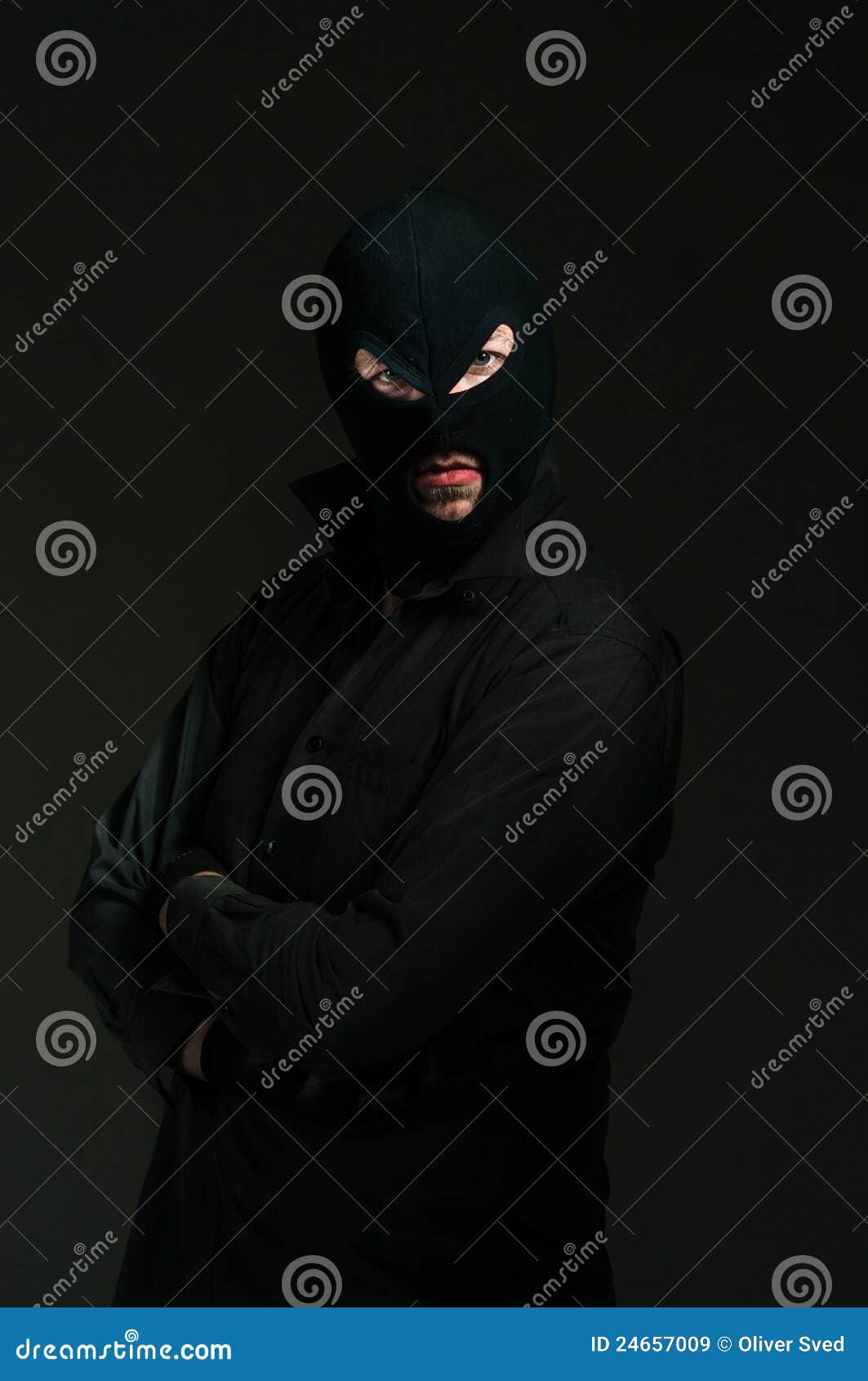 Thief with blue eyes stock image. Image of dark, portrait - 24657009