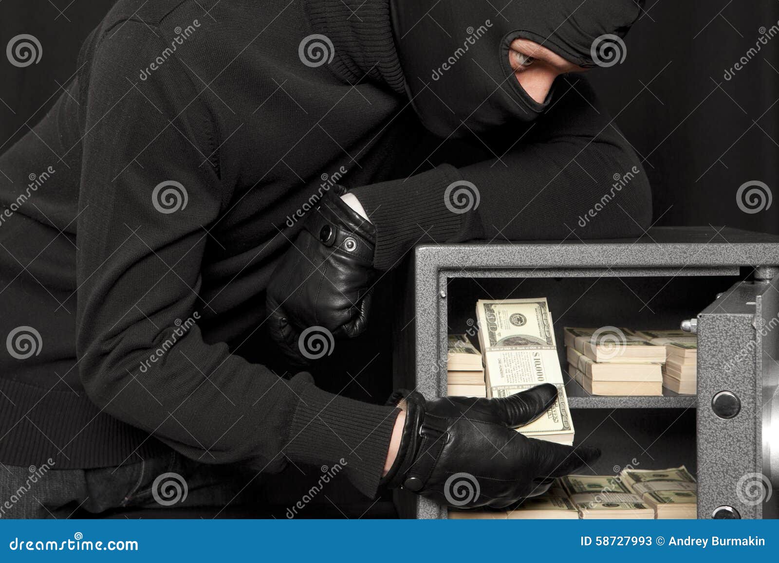 Thief Burglar and Home Safe Stock Image - Image of male, gangster: 58727993