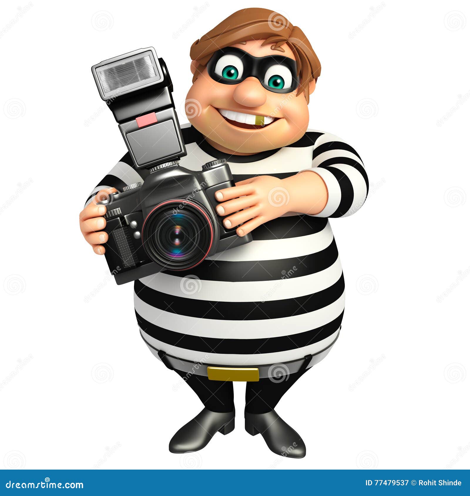 Thief with Camera stock illustration. Illustration of kidnapper - 77479537