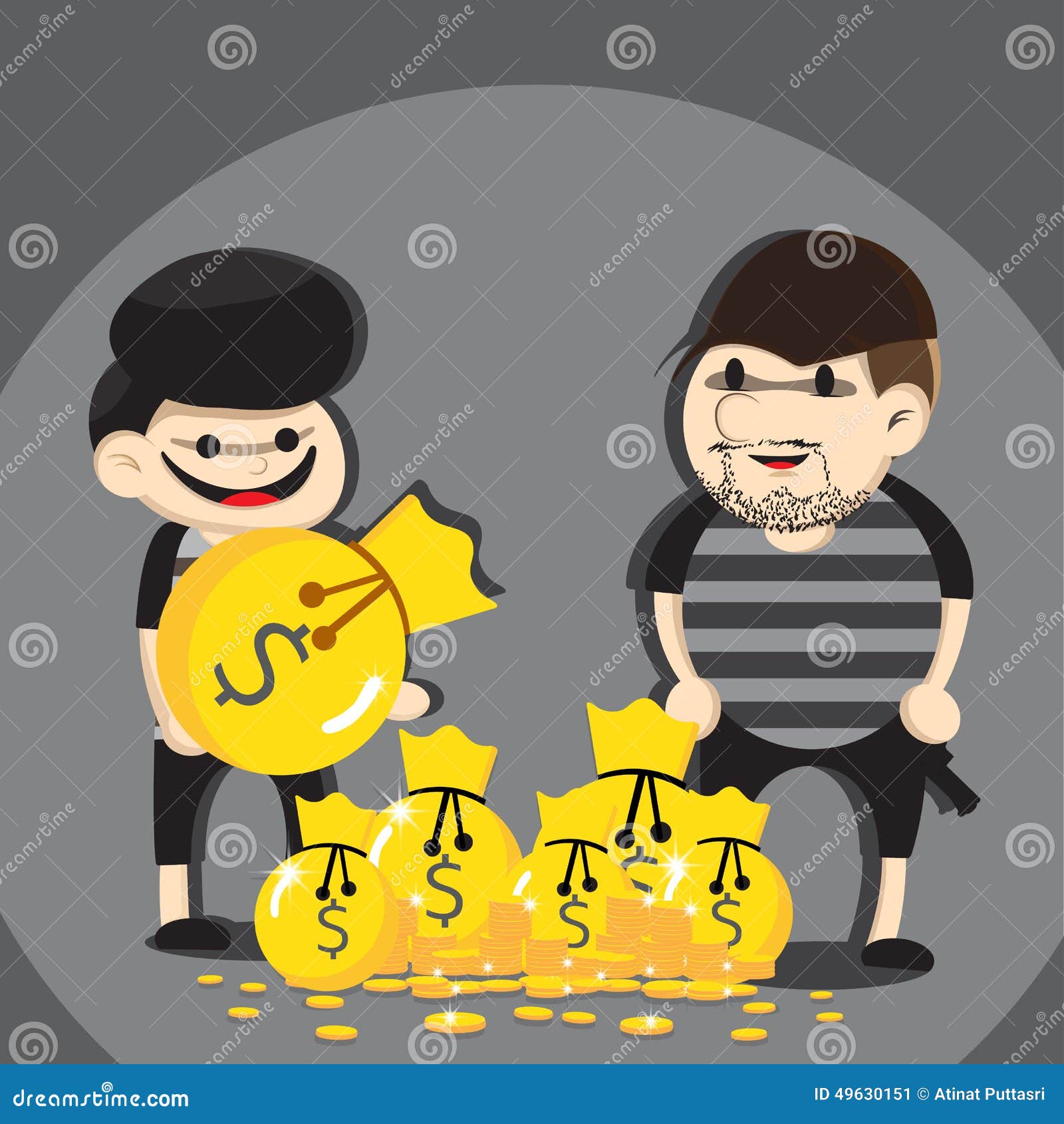 Thief cartoon stock vector. Illustration of design, night - 49630151