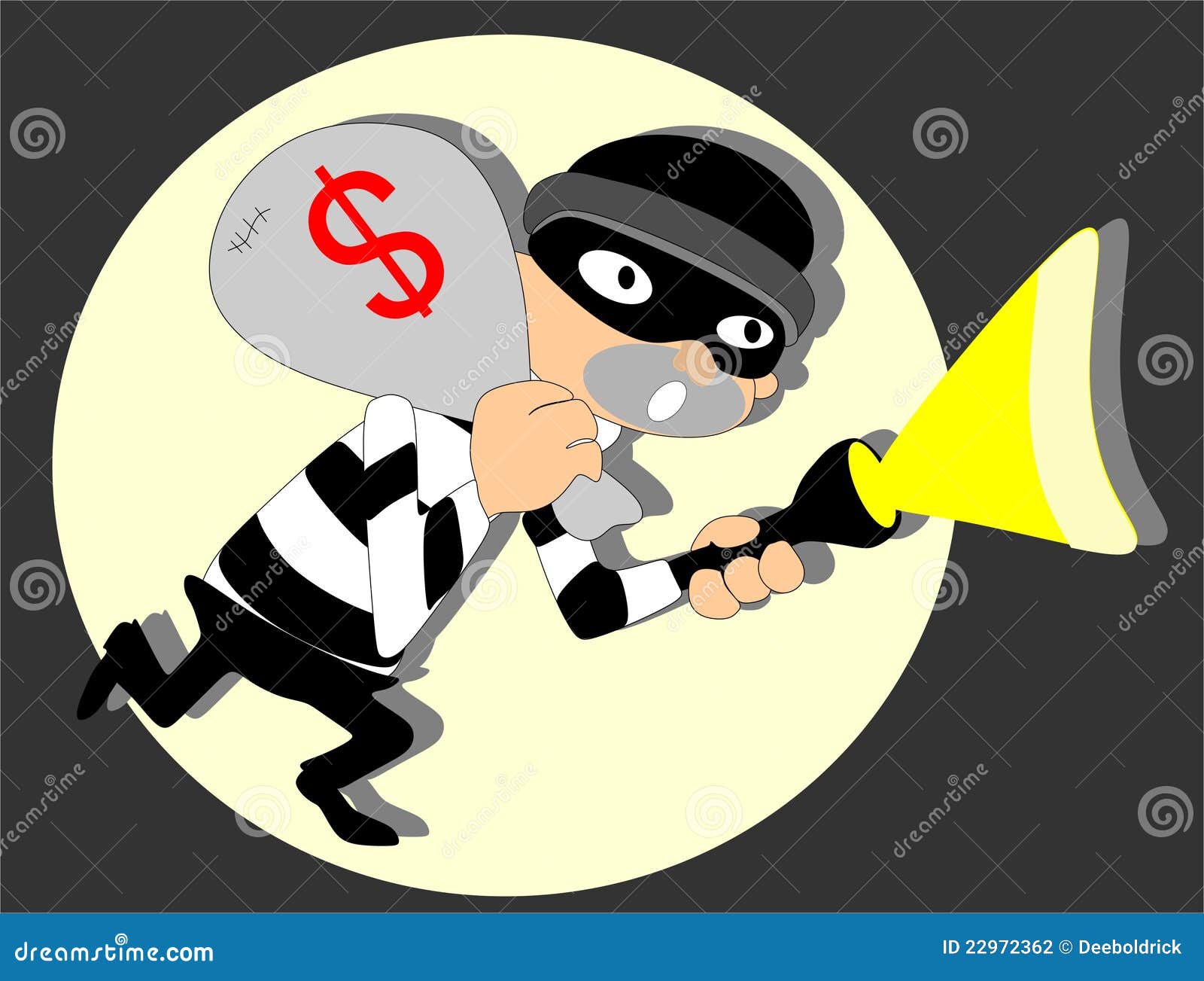 Thief caught in the act stock vector. Illustration of bank - 22972362