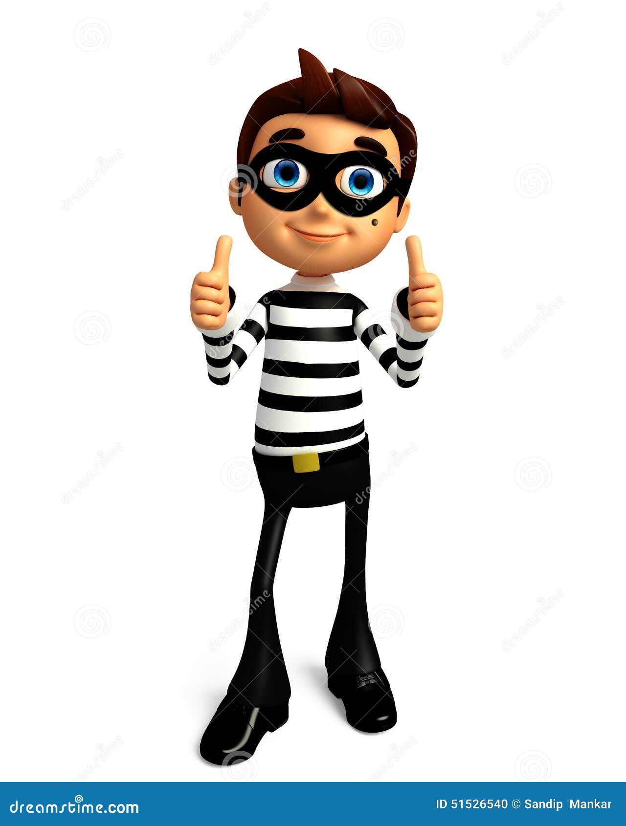 Thief Character Thumbs Up Pose Stock Illustrations – 4 Thief Character ...