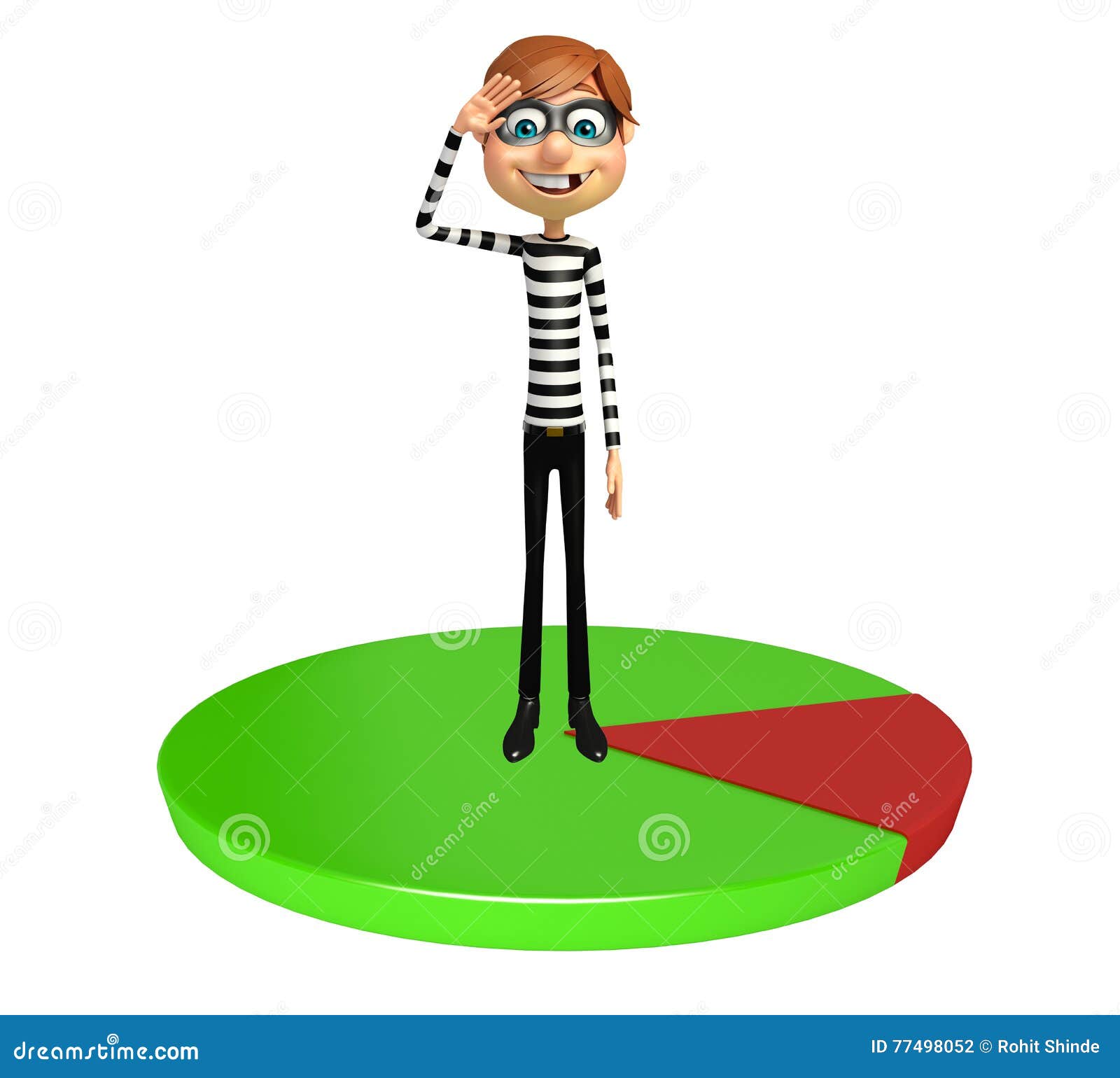 Thief with Circle sign stock illustration. Illustration of ...