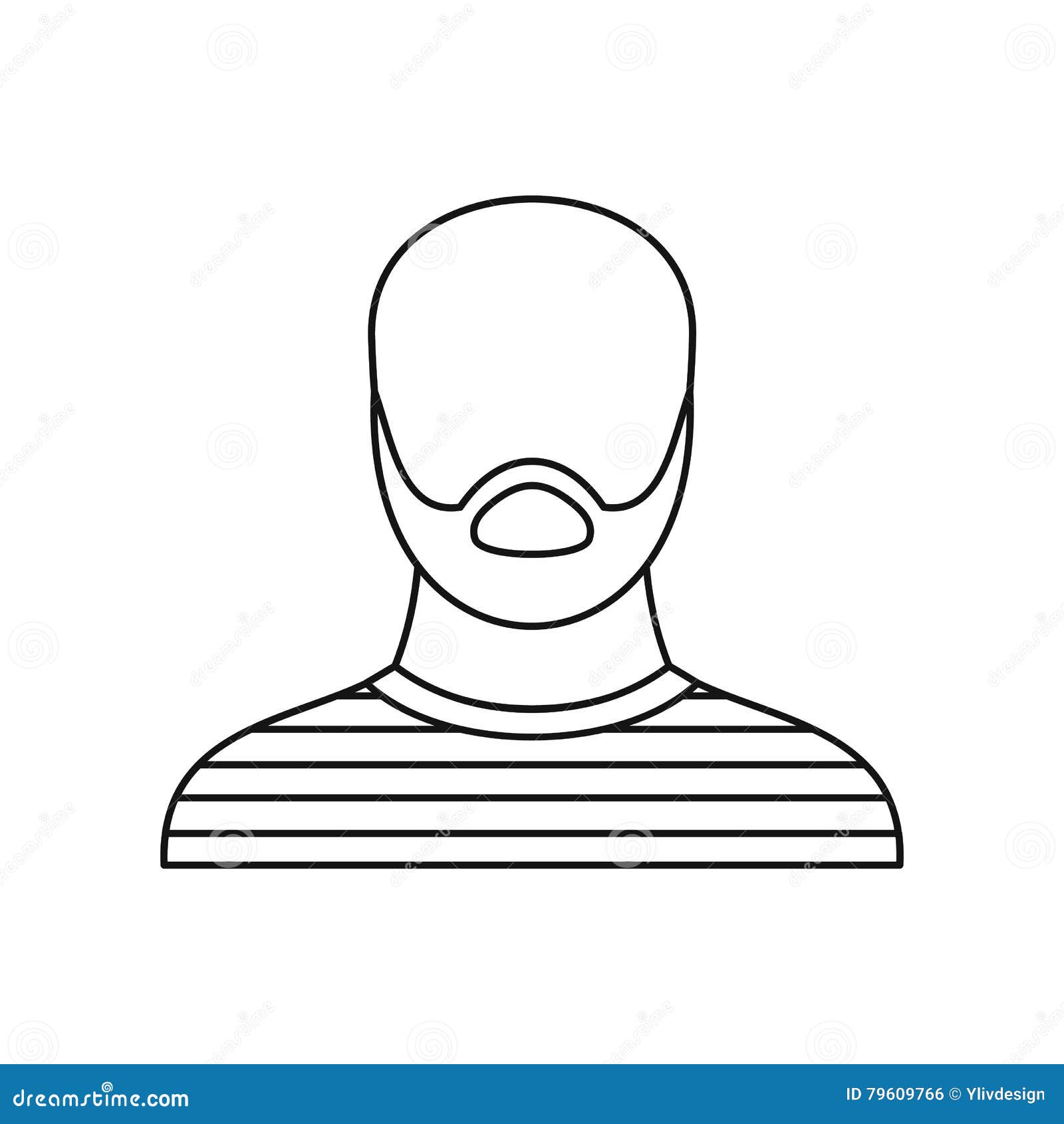 Thief Criminal Prisioner Icon, Outline Style Stock Vector ...