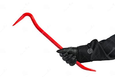 Thief with a crowbar stock image. Image of police, criminal - 21543925