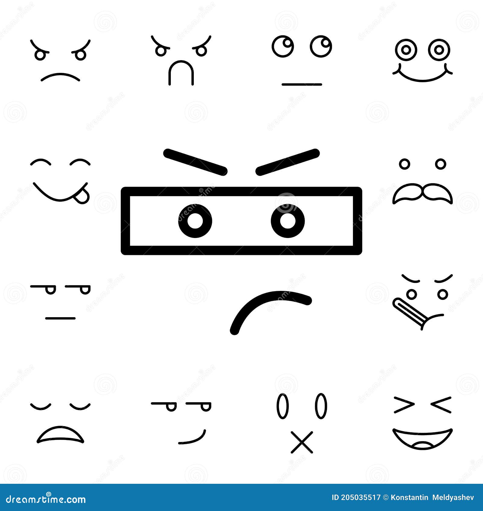 Thief, Face With Color Shadow Vector Icon In Emotion Set ...