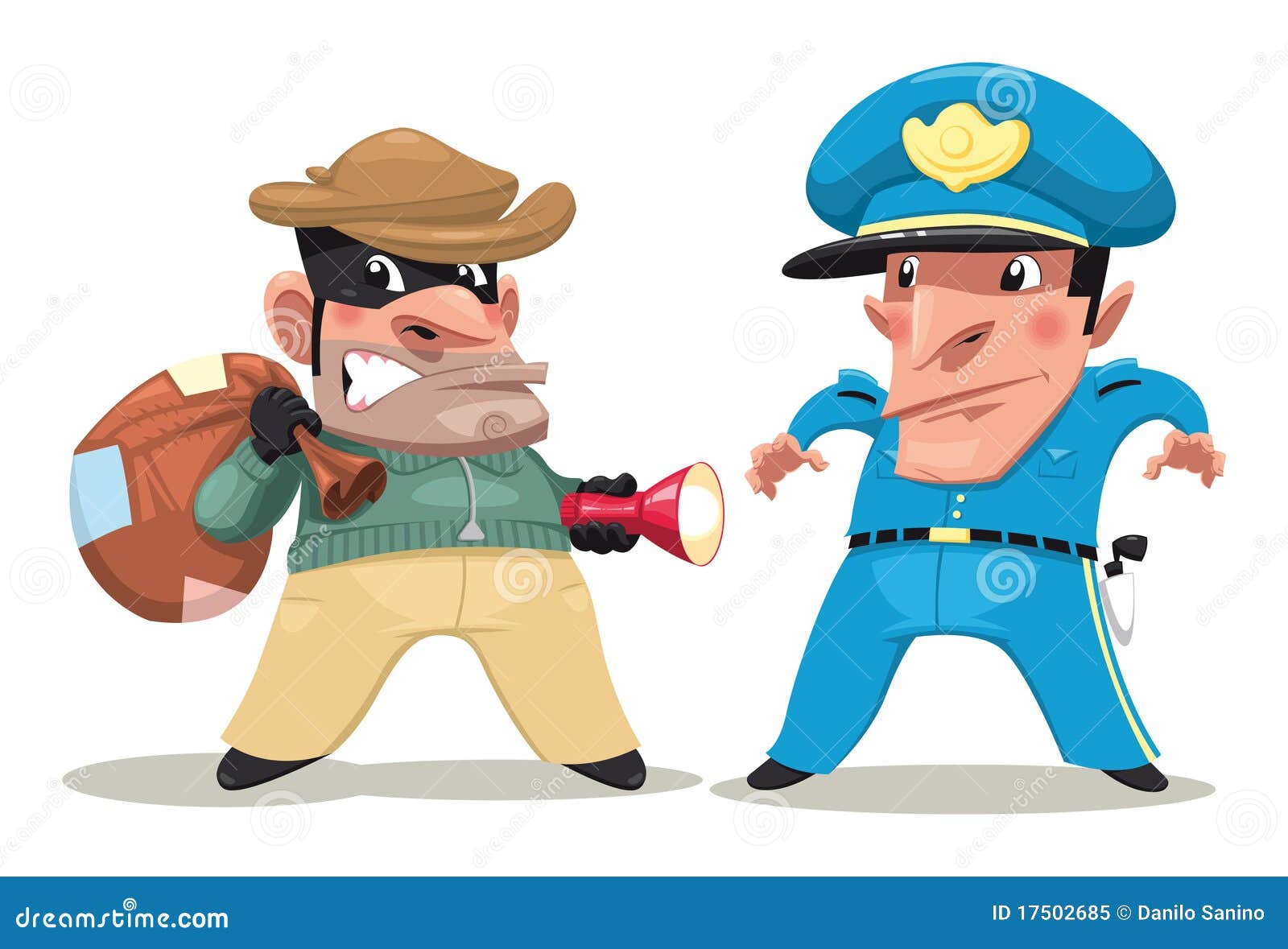 Thief Human Head Wearing A Mask On Face, Doodle Icon Drawing Cartoon ...