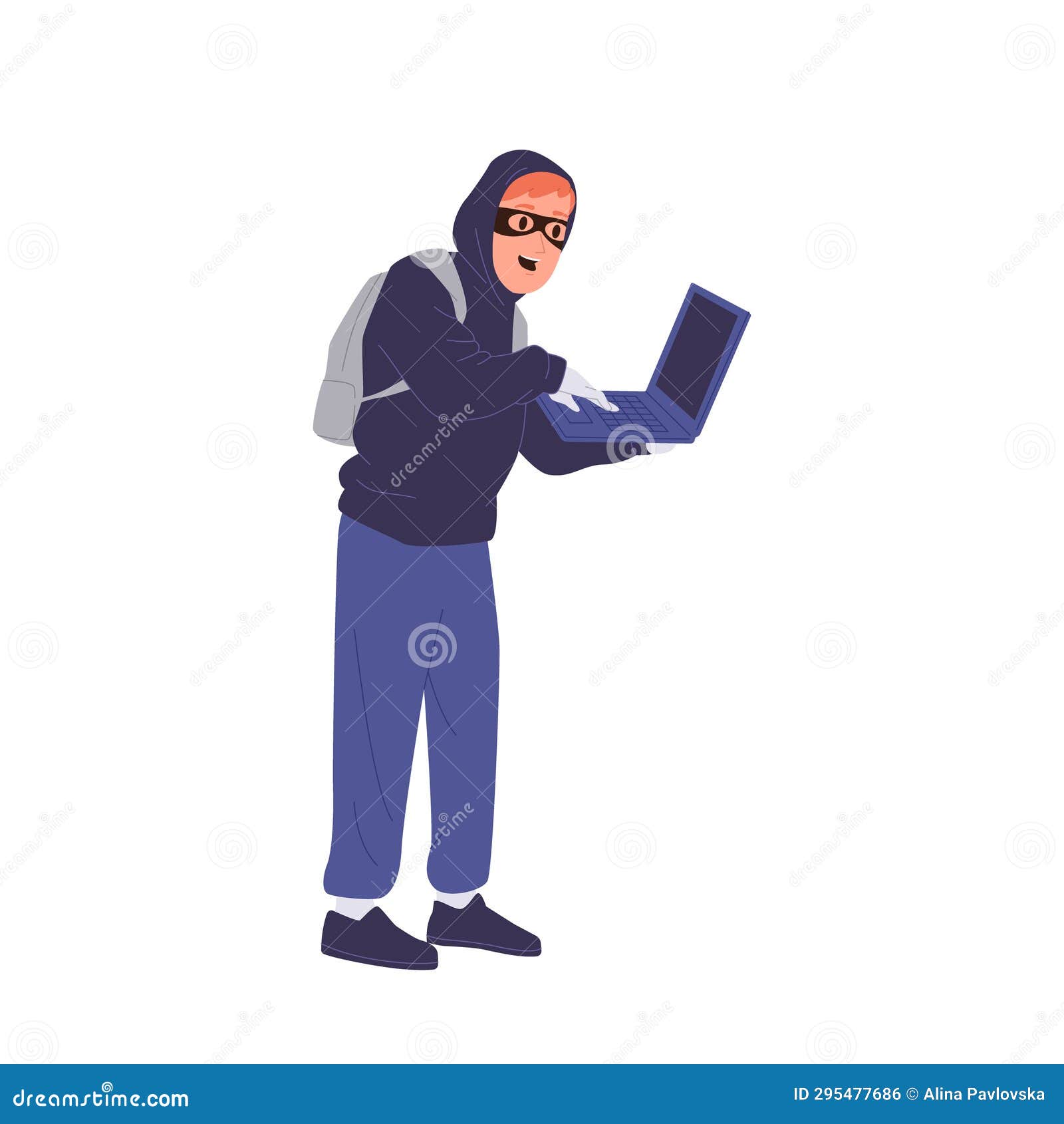 Hacker. Cartoon Series Vector Illustration | CartoonDealer.com #11785452