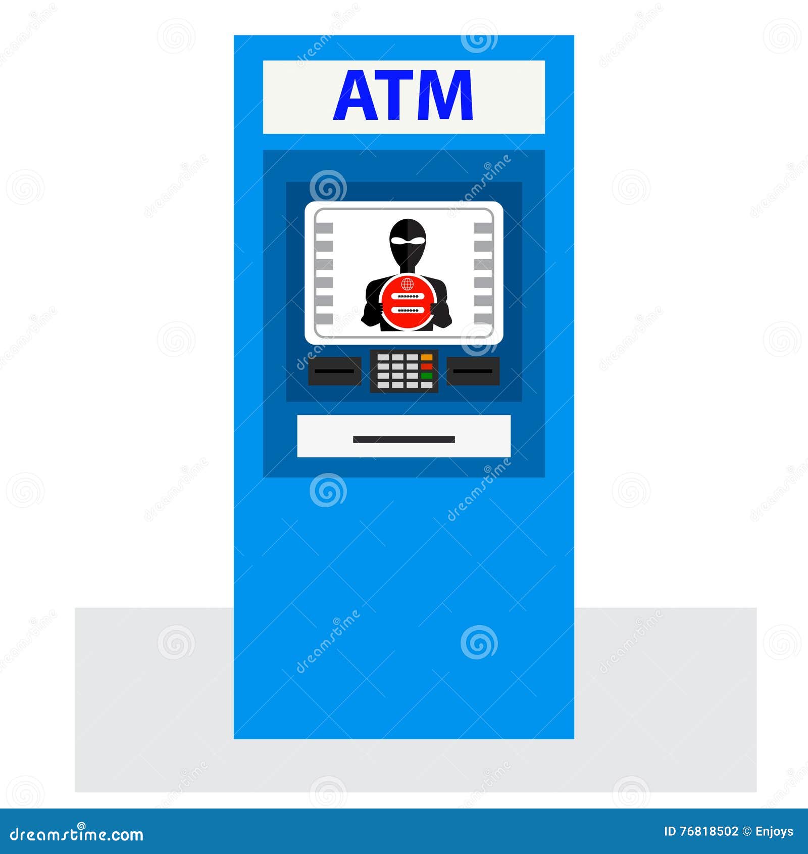 Thief. Hacker Stealing Sensitive Data from ATM Machine Stock ...