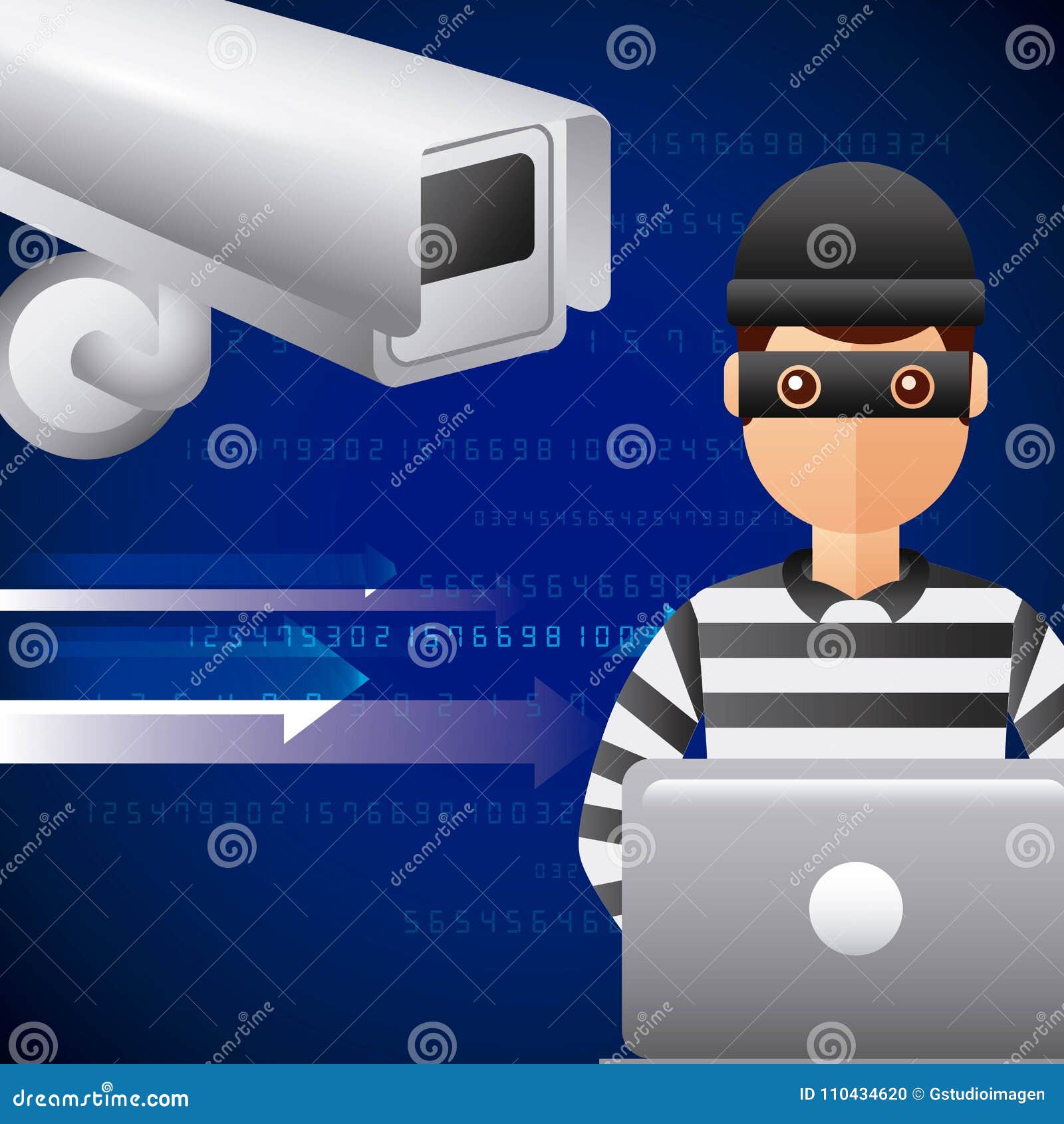 Thief Hacking in Laptop Cyber Data Camera Stock Vector - Illustration ... Thief Hacking in Laptop Cyber Data Camera Stock Vector - Illustration ...