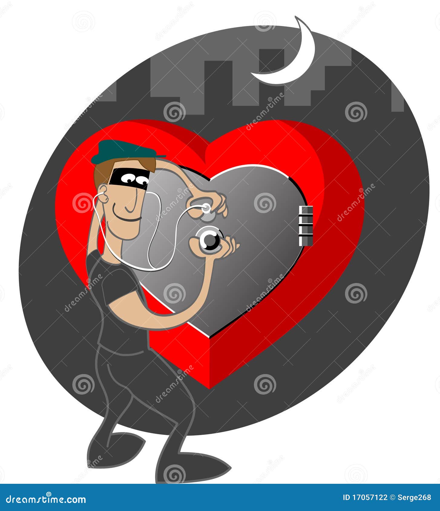 Thief of hearts stock illustration. Illustration of thief - 17057122