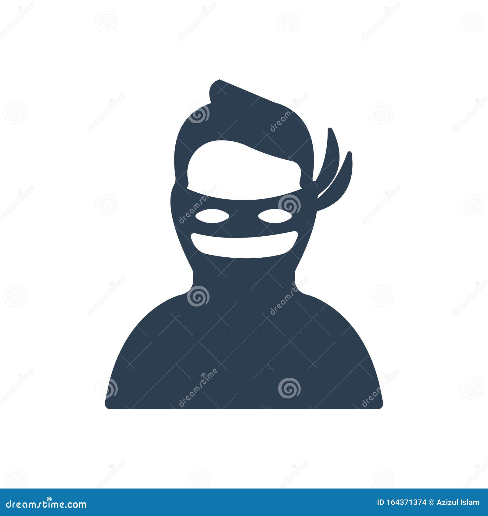 Thief icon stock vector. Illustration of symbol, design - 164371374