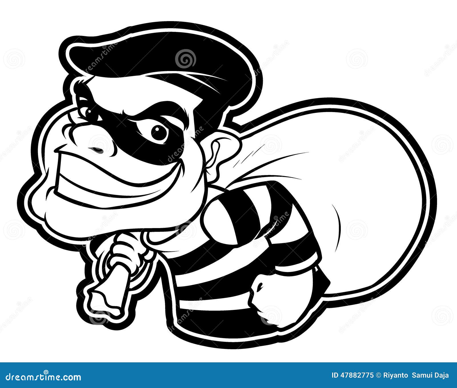 Thief Cat Cartoon Vector | CartoonDealer.com #25886143