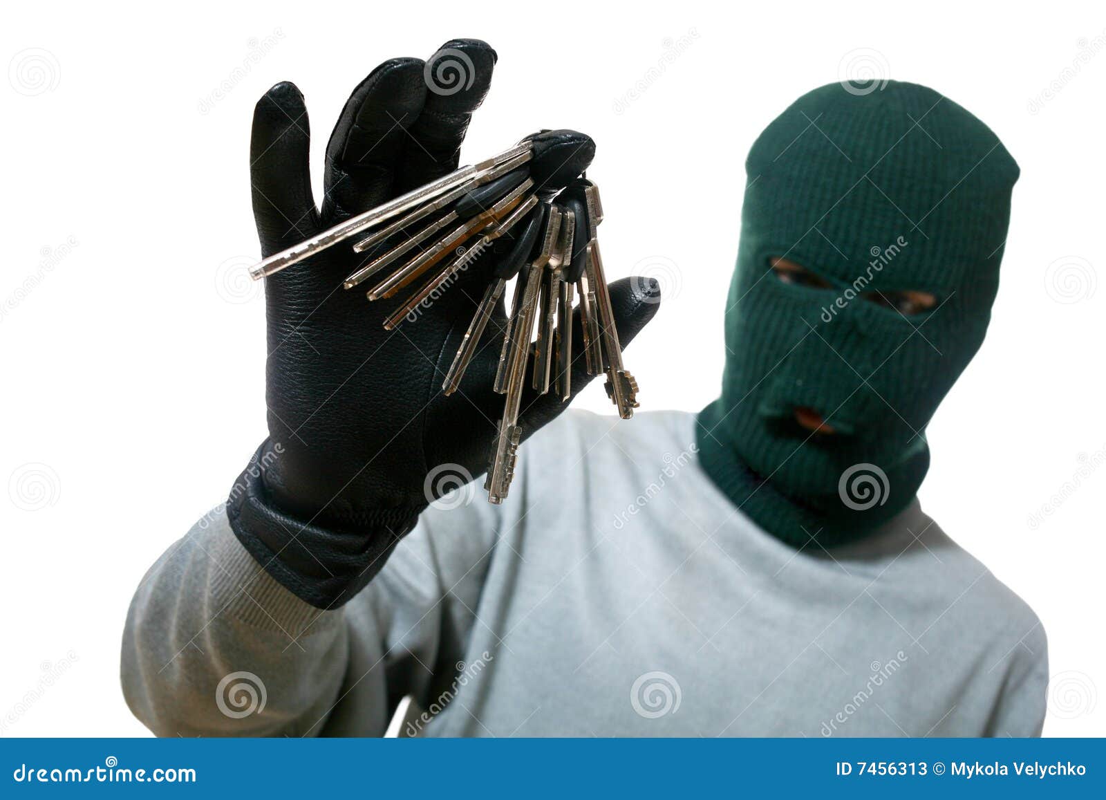 Thief with keys stock image. Image of security, suspicion - 7456313