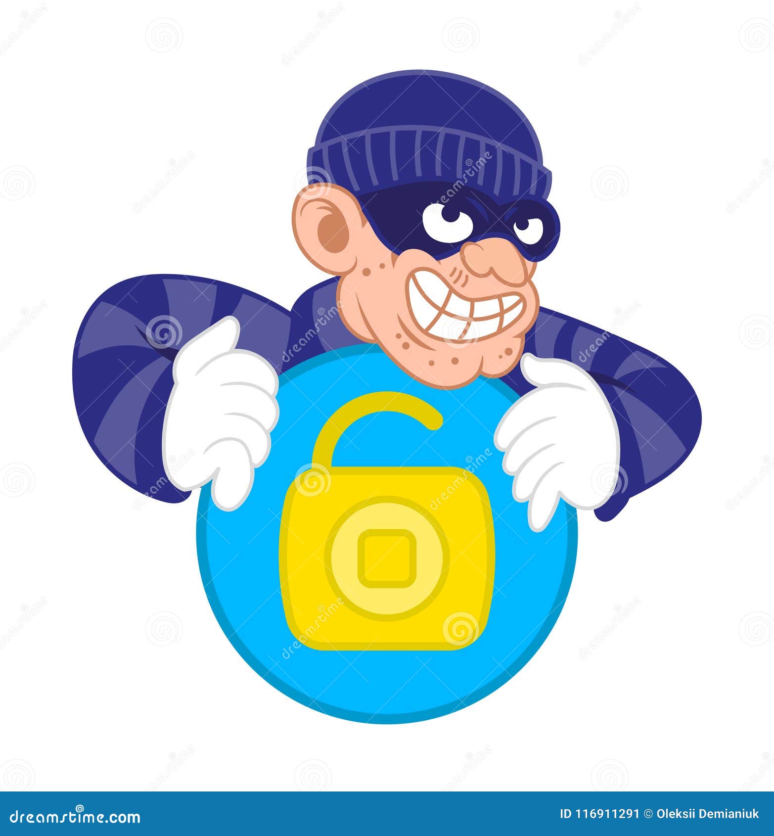Thief lock personal date stock vector. Illustration of code - 116911291