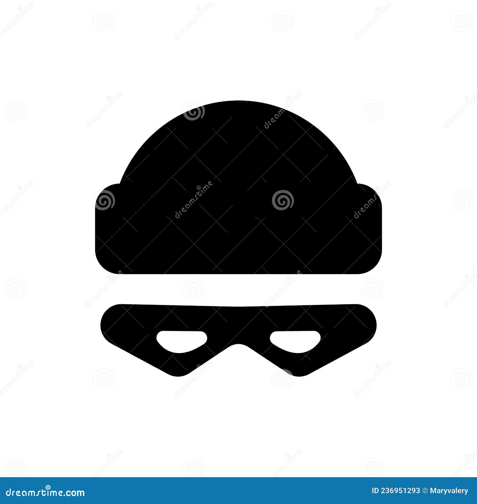 Thief Mask and Hat Isolated. Vector Illustration Stock Vector ...