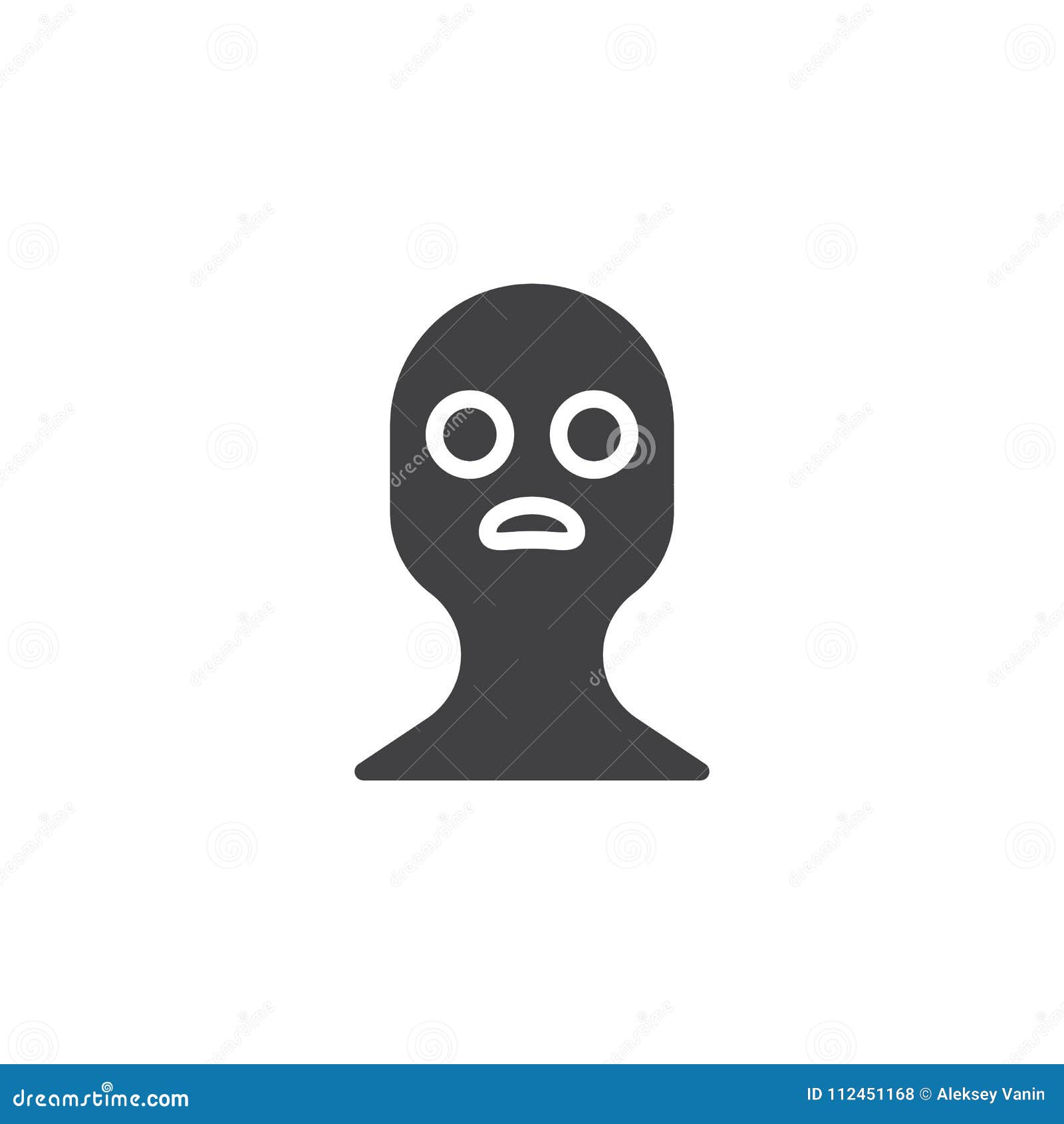 Thief mask vector icon stock vector. Illustration of burglar - 112451168