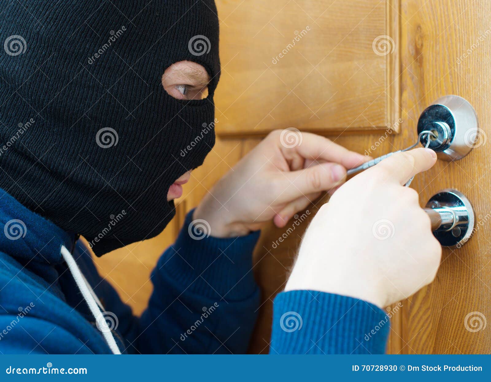 Thief. stock photo. Image of house, lockpick, open, damage - 70728930
