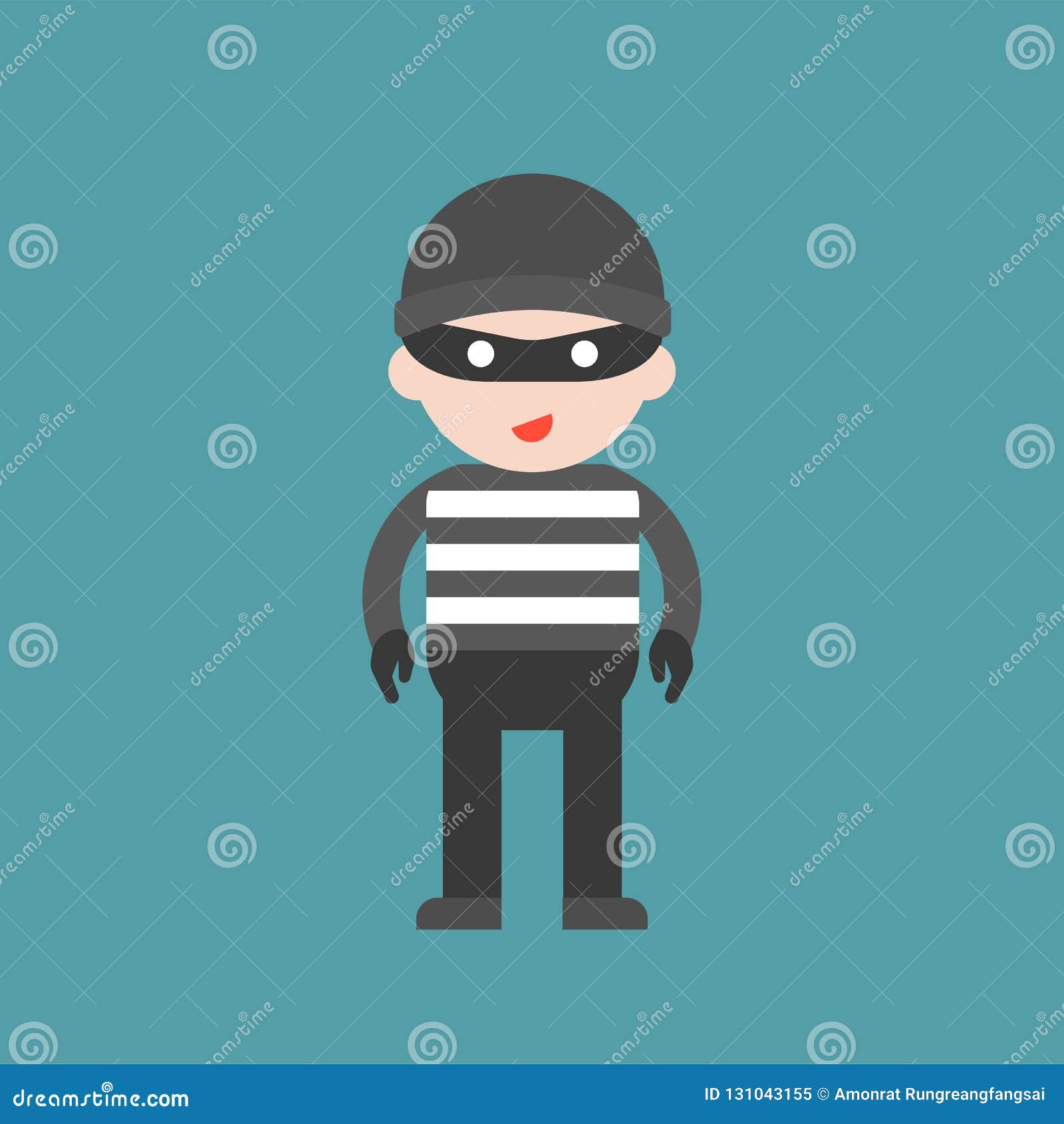 Thief, People Occupation Set, Flat Design Vector Stock Vector ...