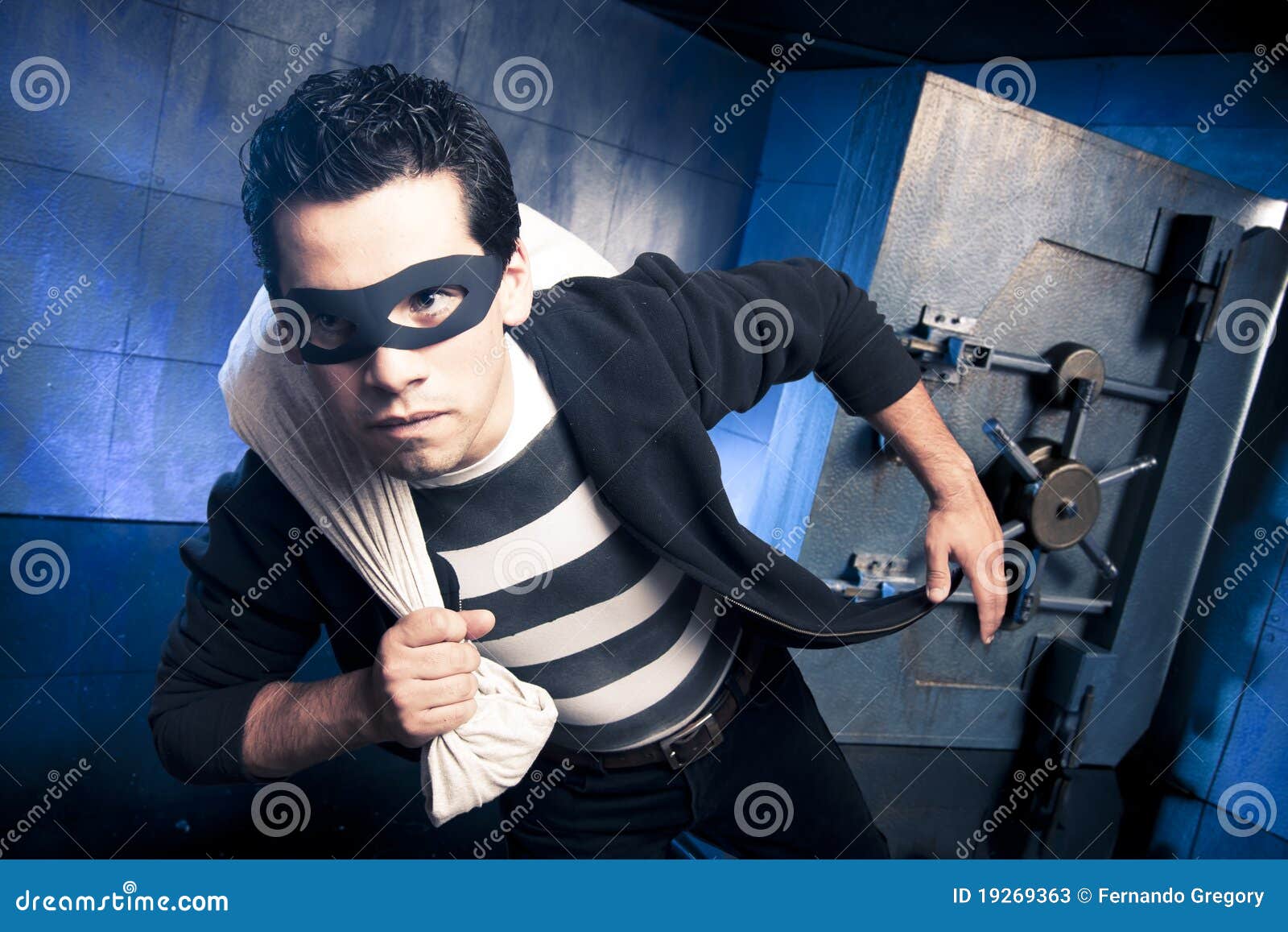 Thief Running Away with Money Stock Image - Image of lock, order: 19269363