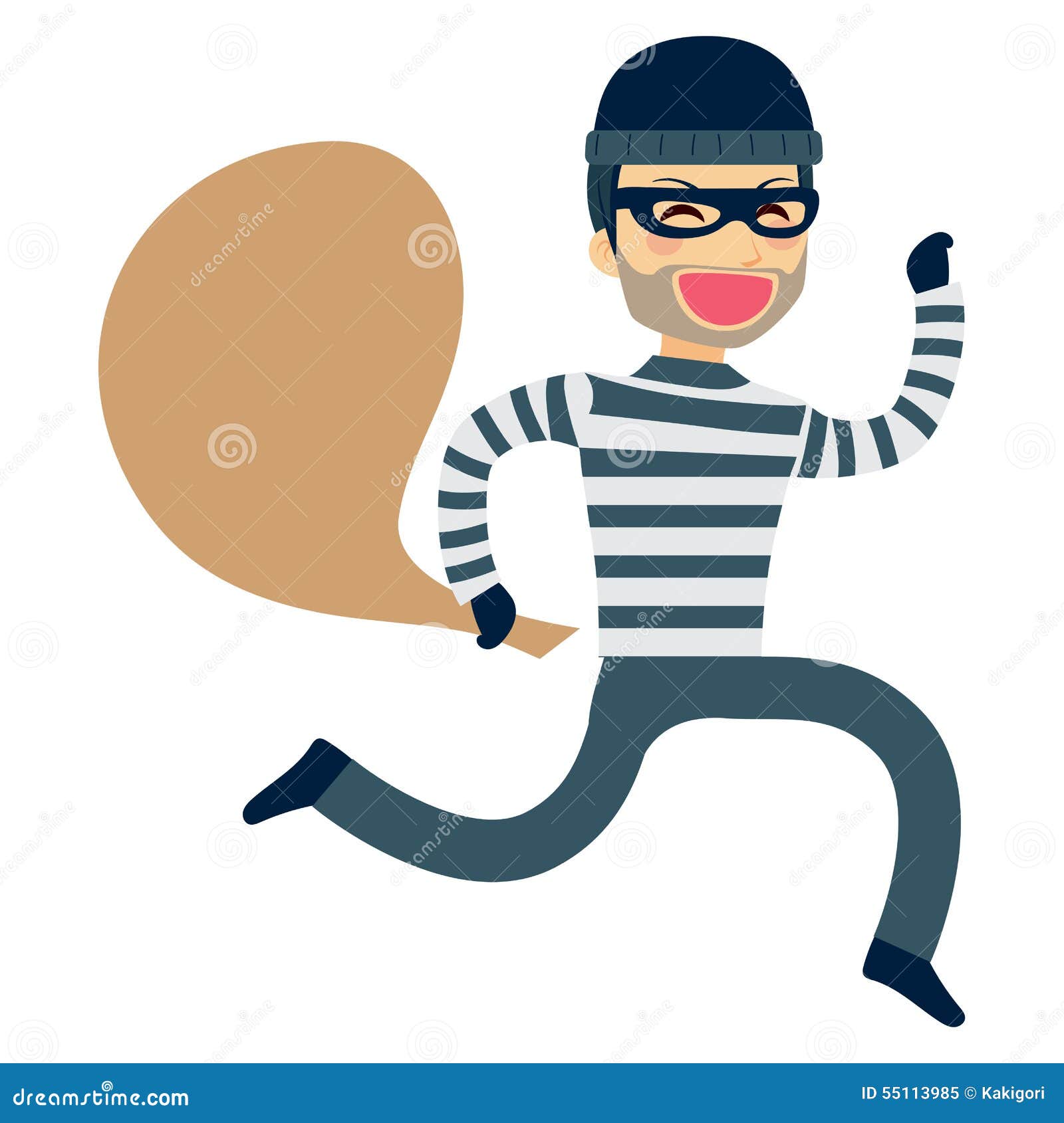 Thief Running Robbery stock vector. Illustration of running - 55113985