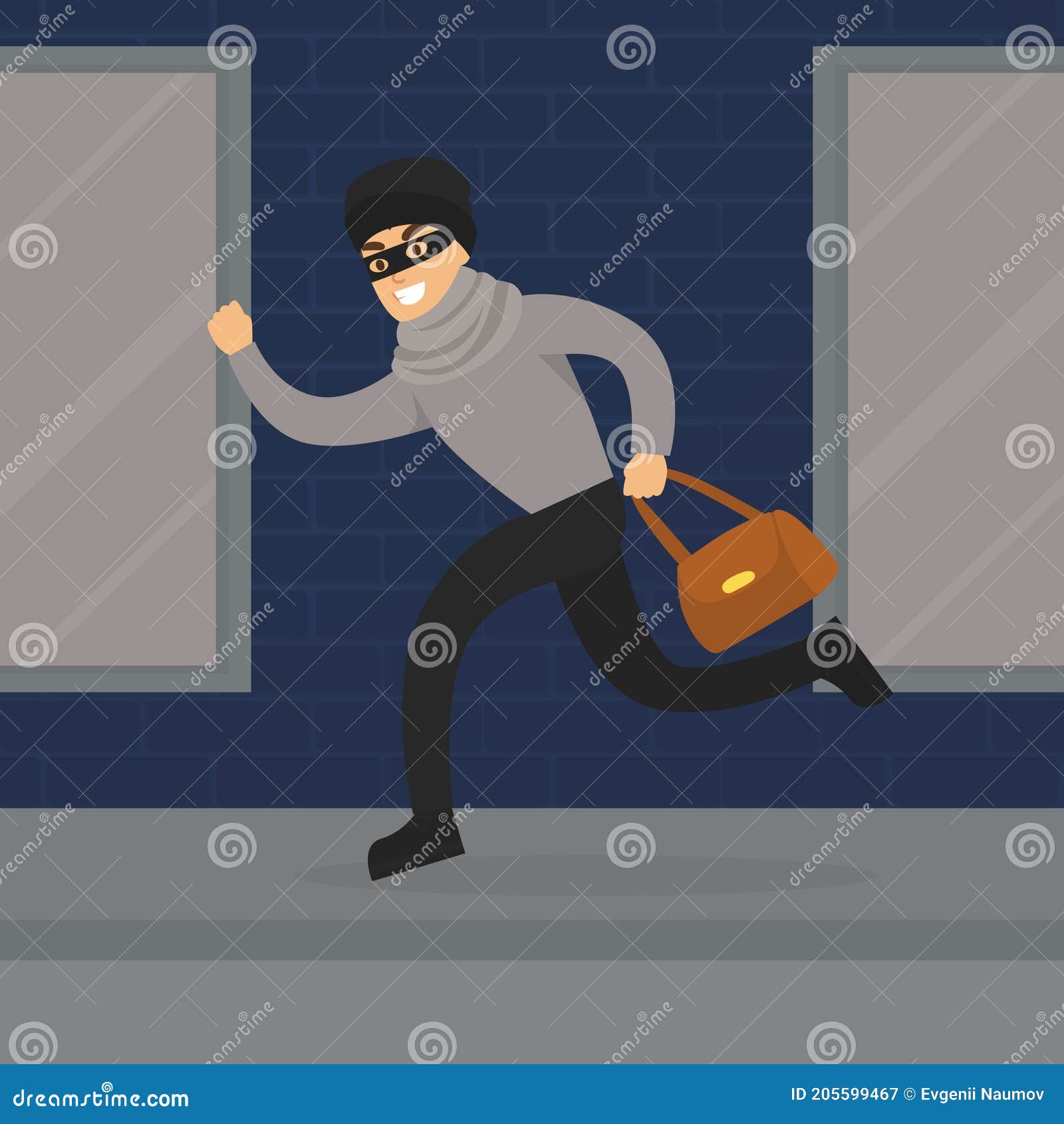 Thief Running with Stolen Bag, Burglar Committing Robbery, Criminal ... Thief Running with Stolen Bag, Burglar Committing Robbery, Criminal ...