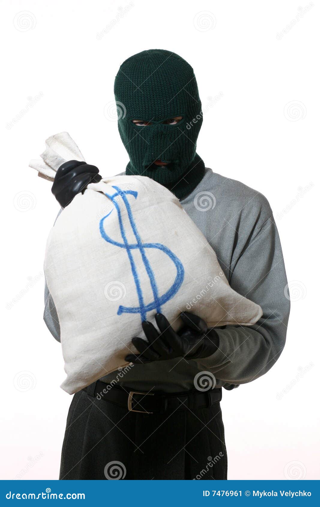 Thief with sack stock image. Image of crime, wealth, burglar - 7476961