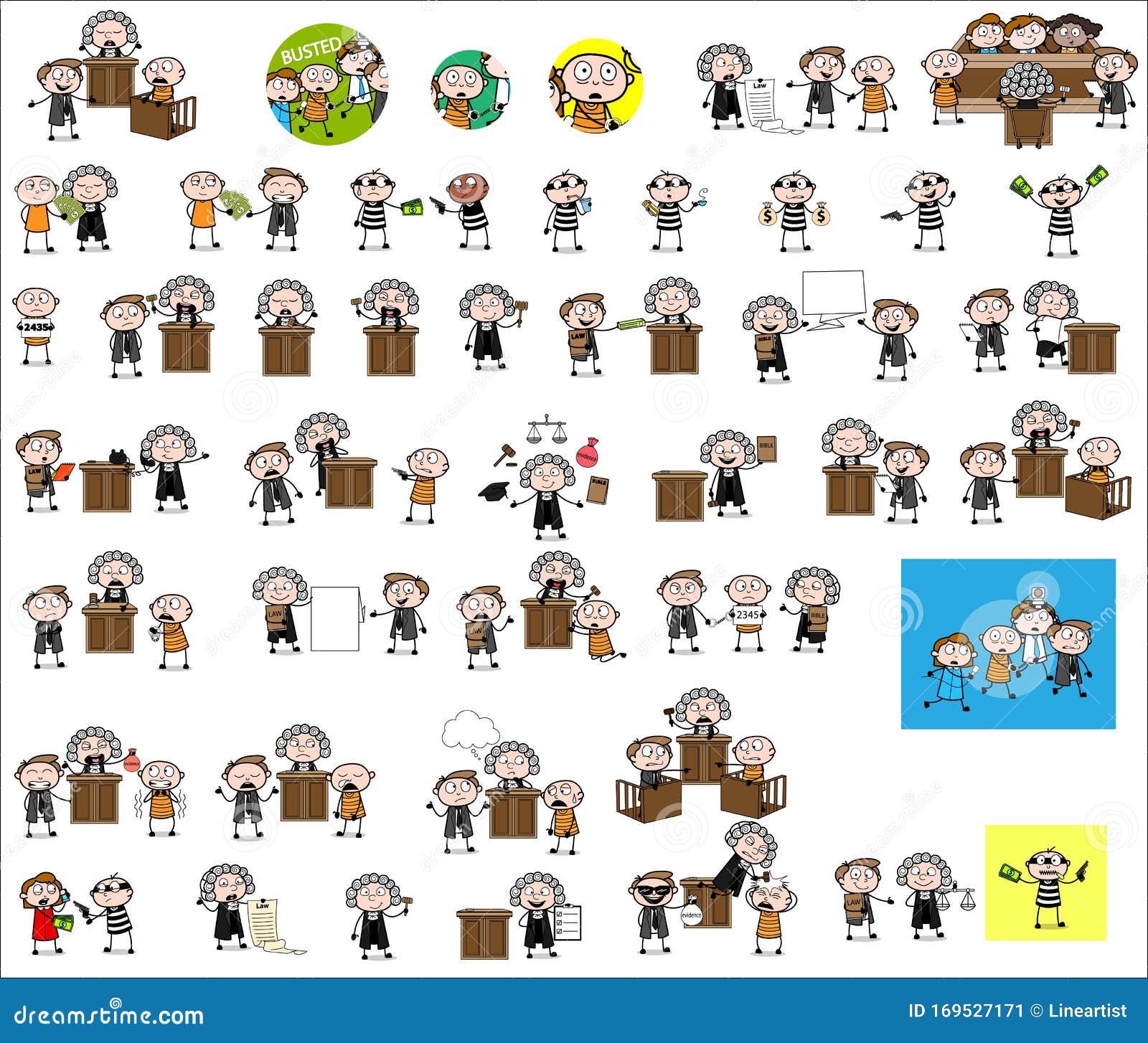 Thief - Set of Concepts Vector Illustrations Stock Vector ...