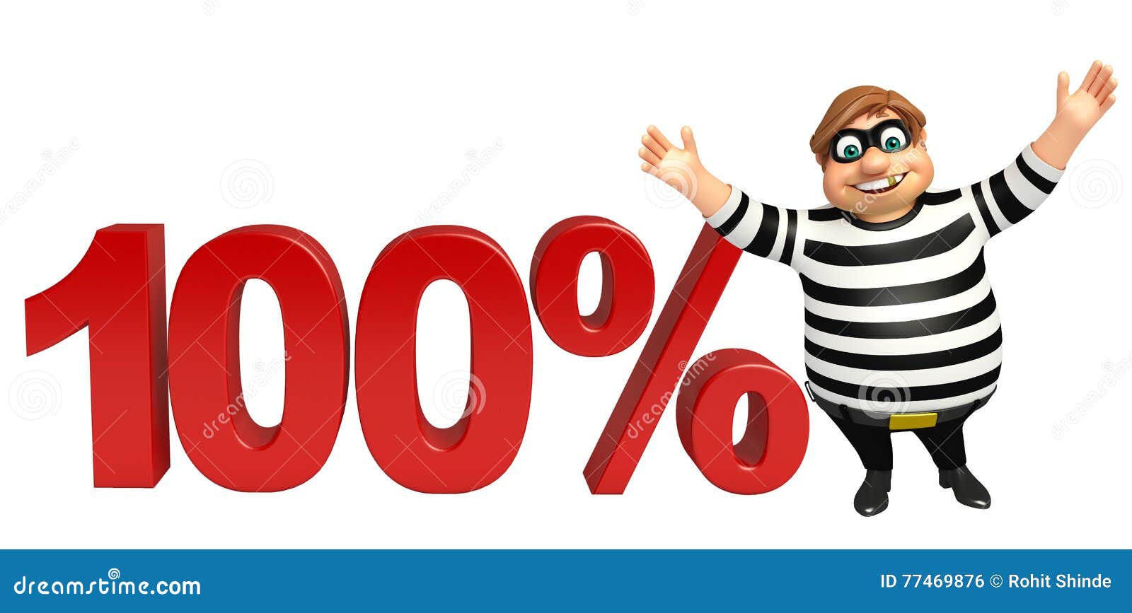 Thief with 100 sign stock illustration. Illustration of loafer - 77469876