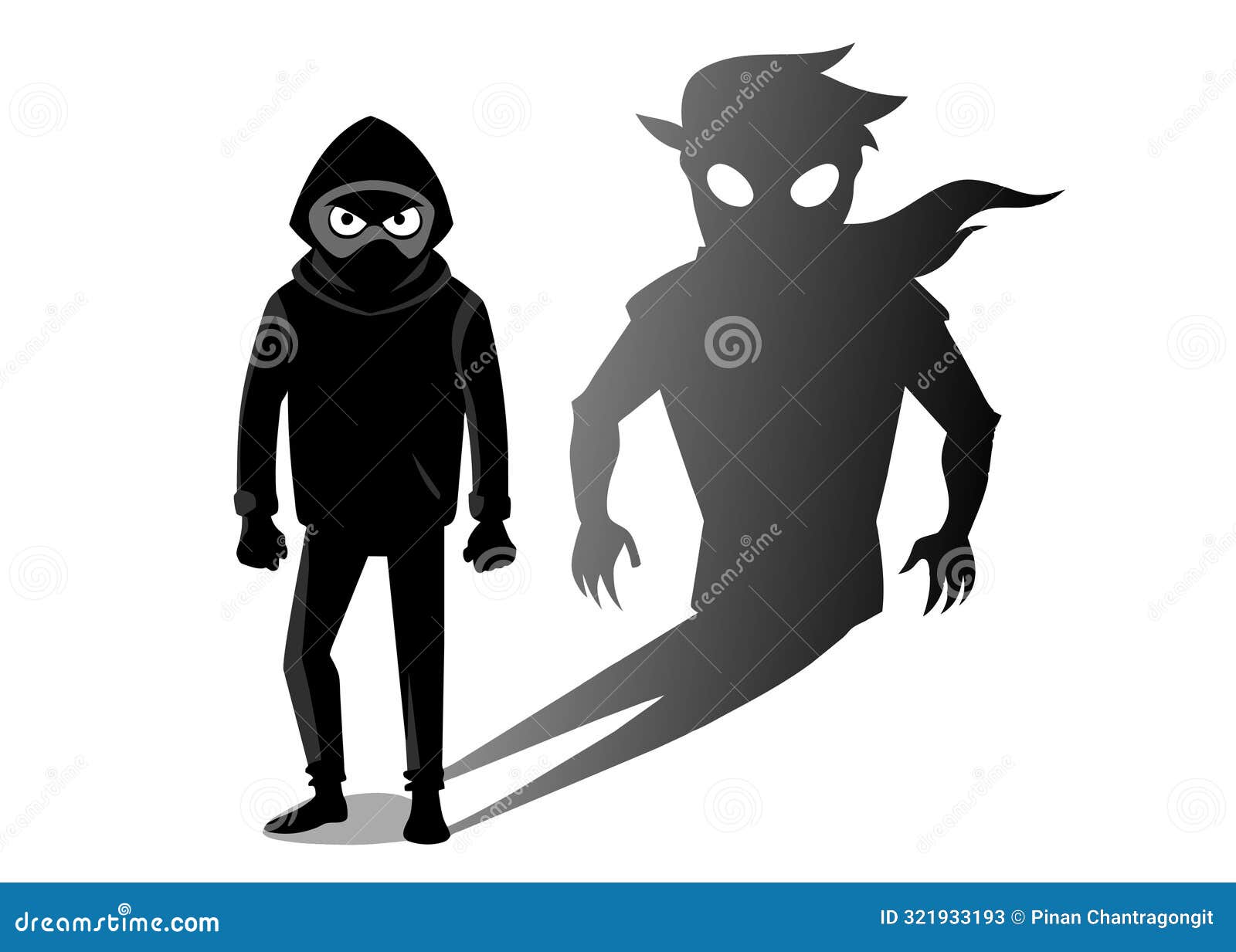 Thief Silhouette and Shadow-002 Stock Vector - Illustration of ...