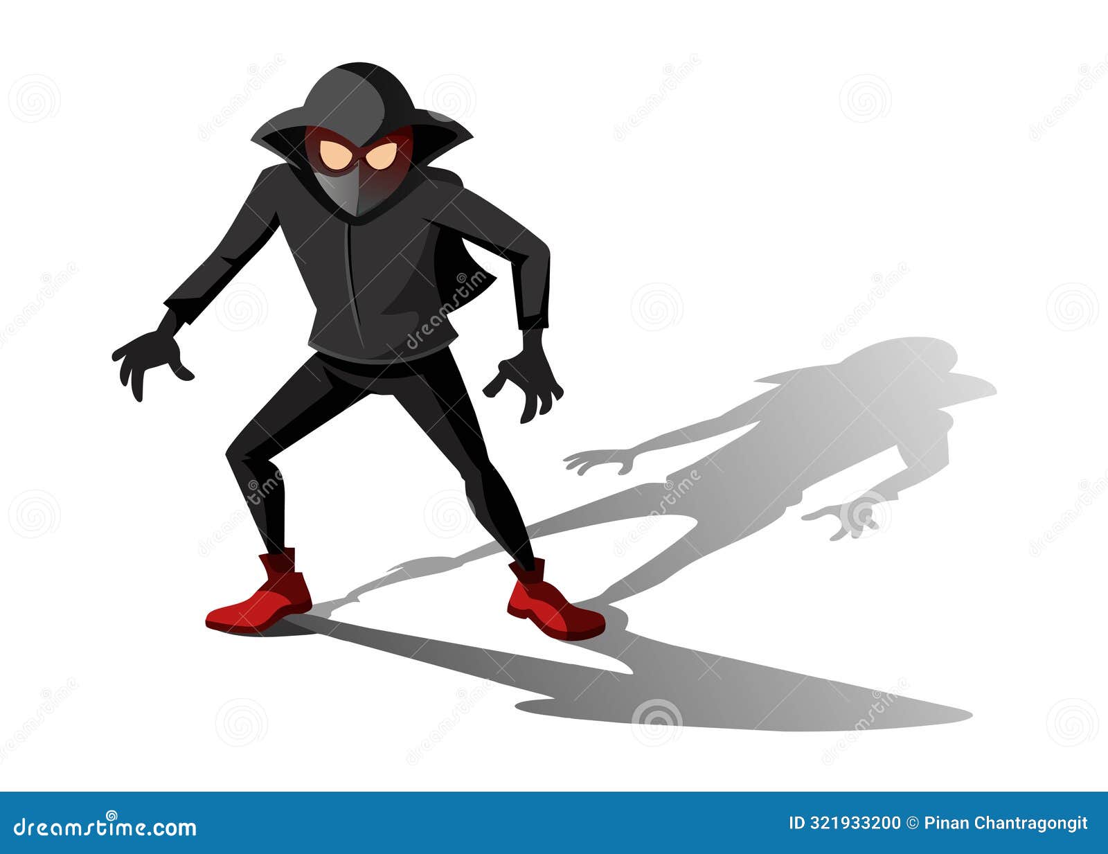 Thief Silhouette and Shadow-005 Stock Vector - Illustration of ...