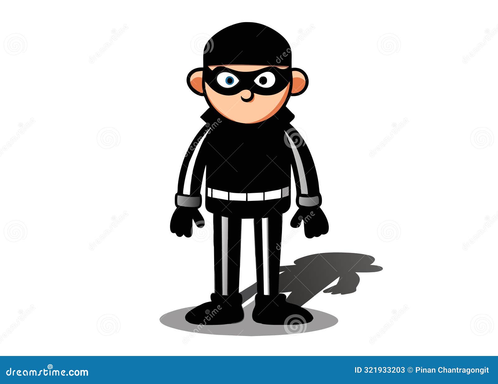 Thief Silhouette and Shadow-007 Stock Vector - Illustration of white ...