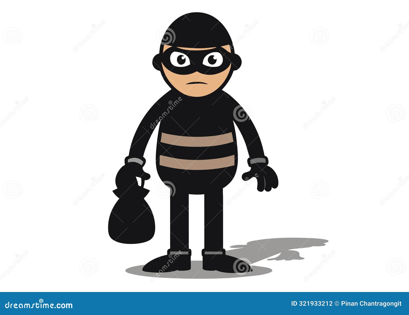 Thief Silhouette and Shadow-010 Stock Vector - Illustration of ...