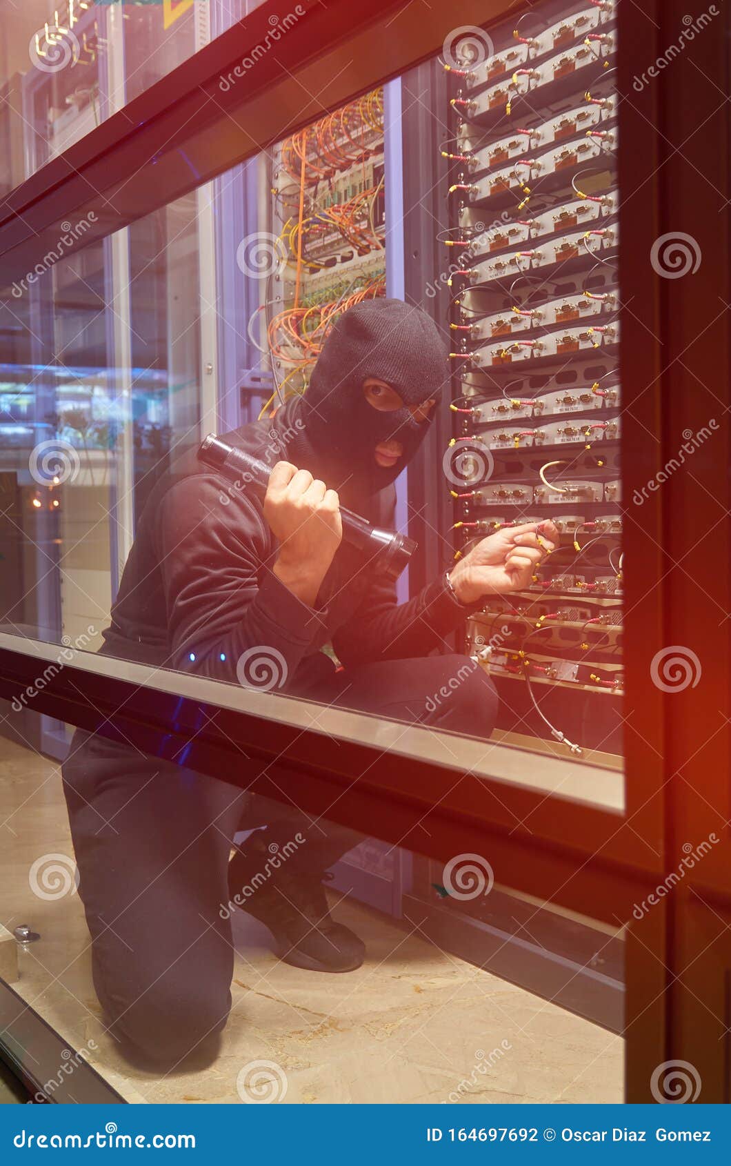 Thief stealing data stock photo. Image of robbery, property - 164697692