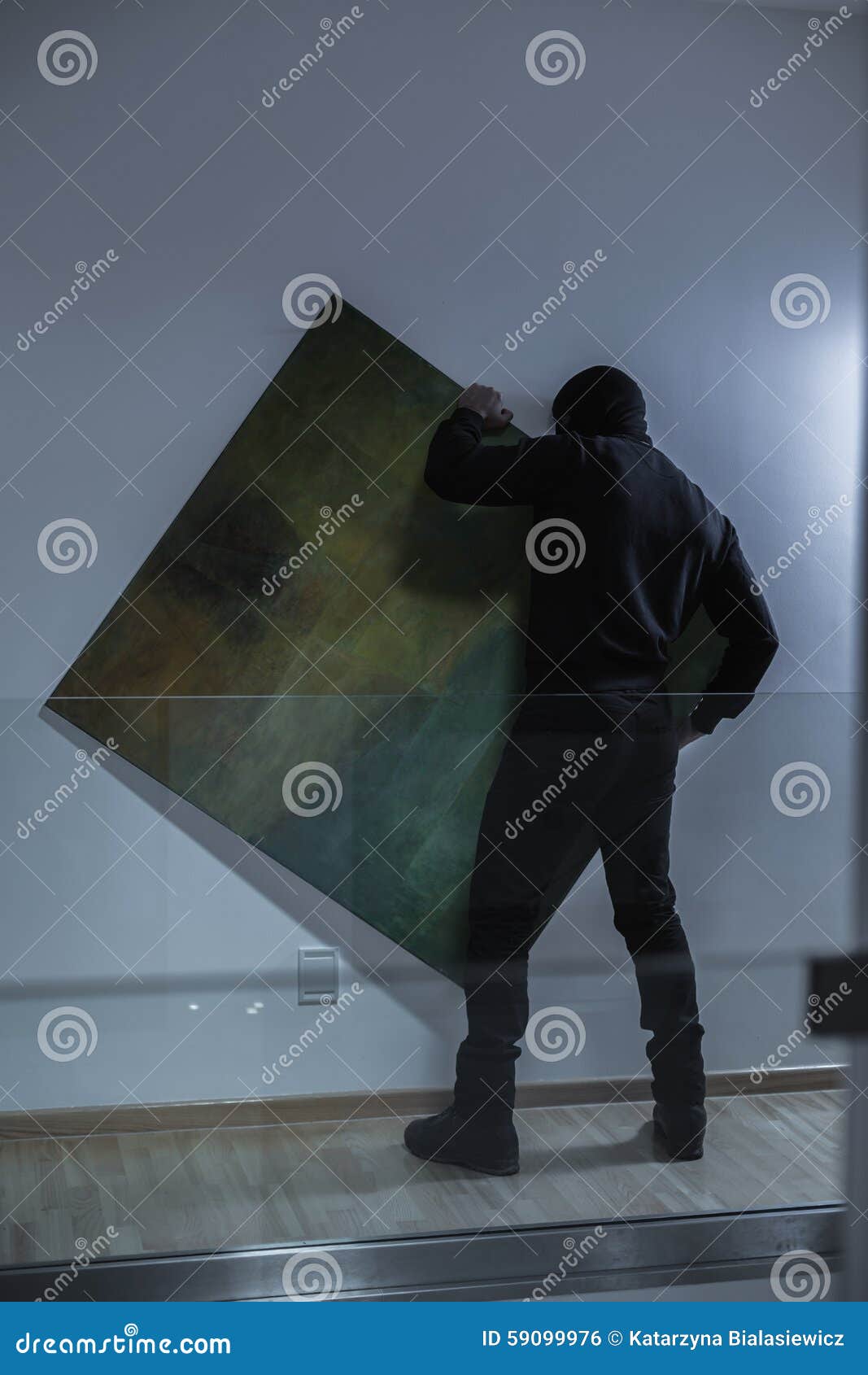 Thief Stealing Expensive Painting Stock Photo - Image of crime ...