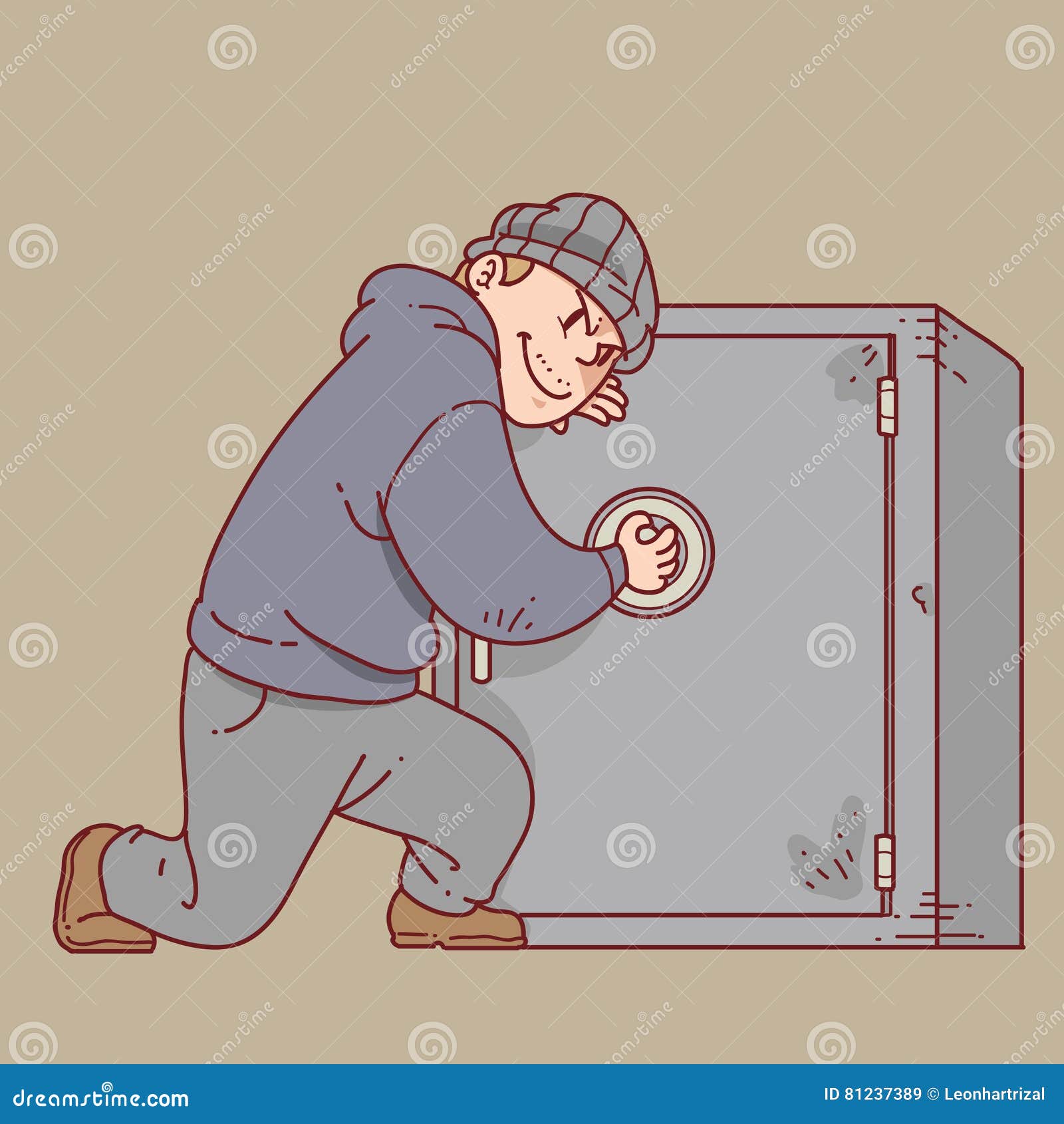 Thief stealing stock vector. Illustration of cartoon - 81237389