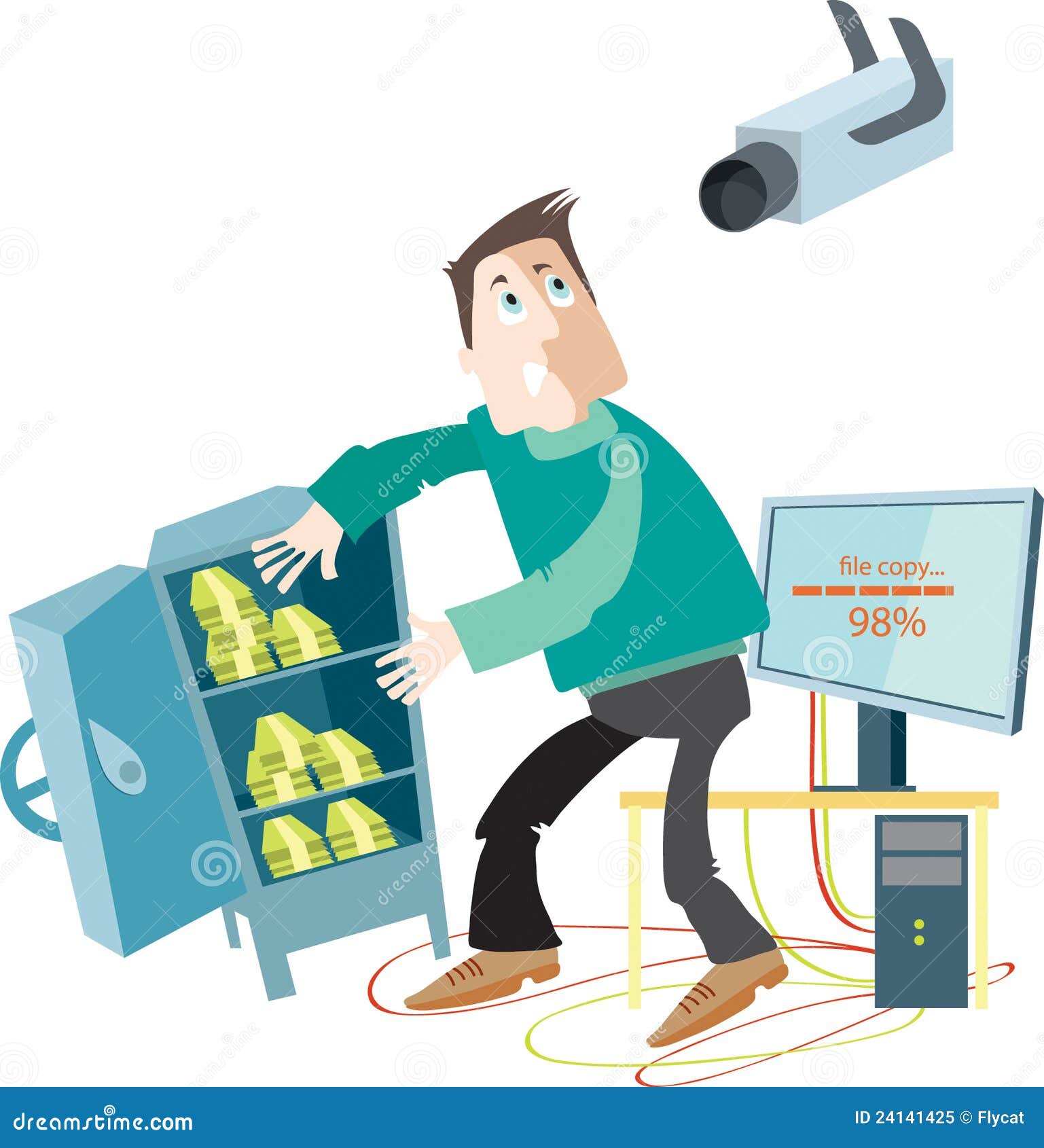 Employee-thief. Theft In The Workplace. Disguise. Dombai Half Of The ...