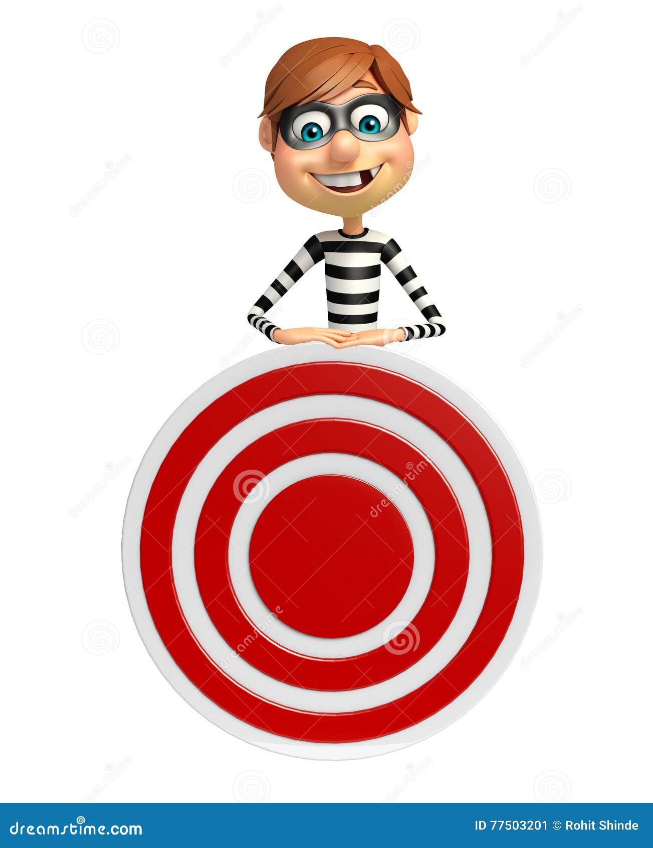 Thief with Target sign stock illustration. Illustration of criminal ...