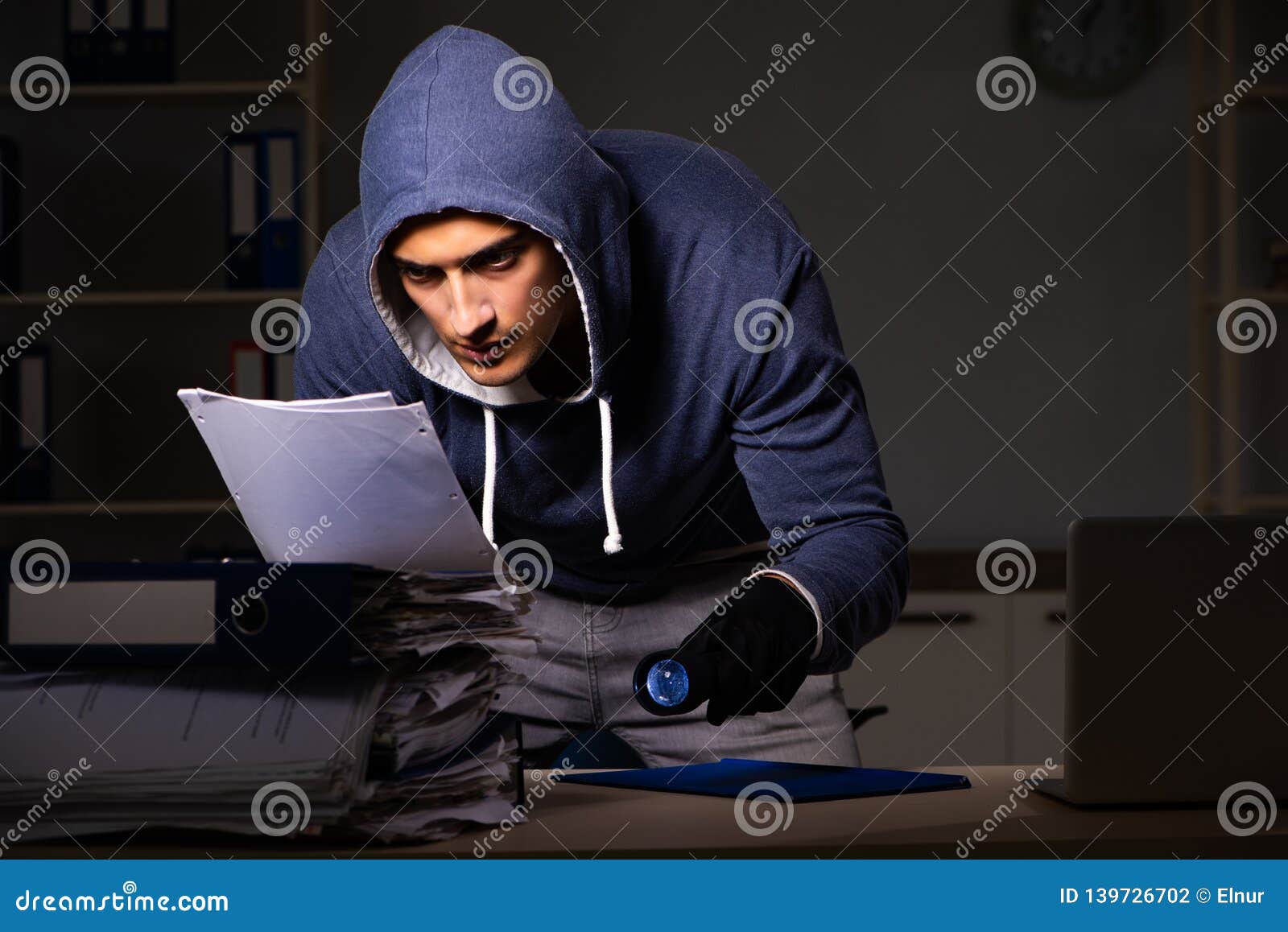 The Thief Trying To Steal Personal Data in Identity Theft Concept Stock ...