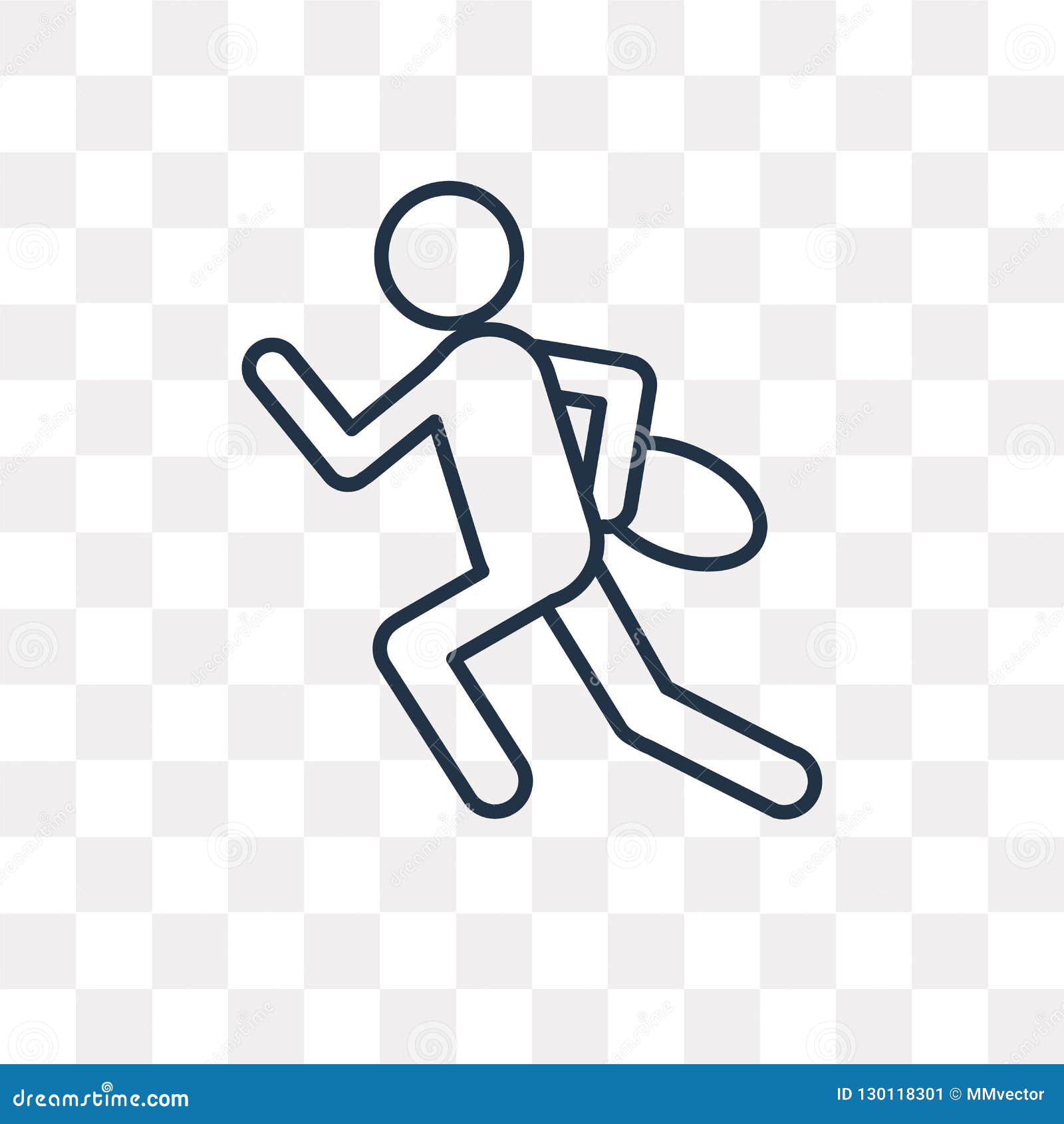 Thief Vector Icon Isolated on Transparent Background, Linear Thief ...