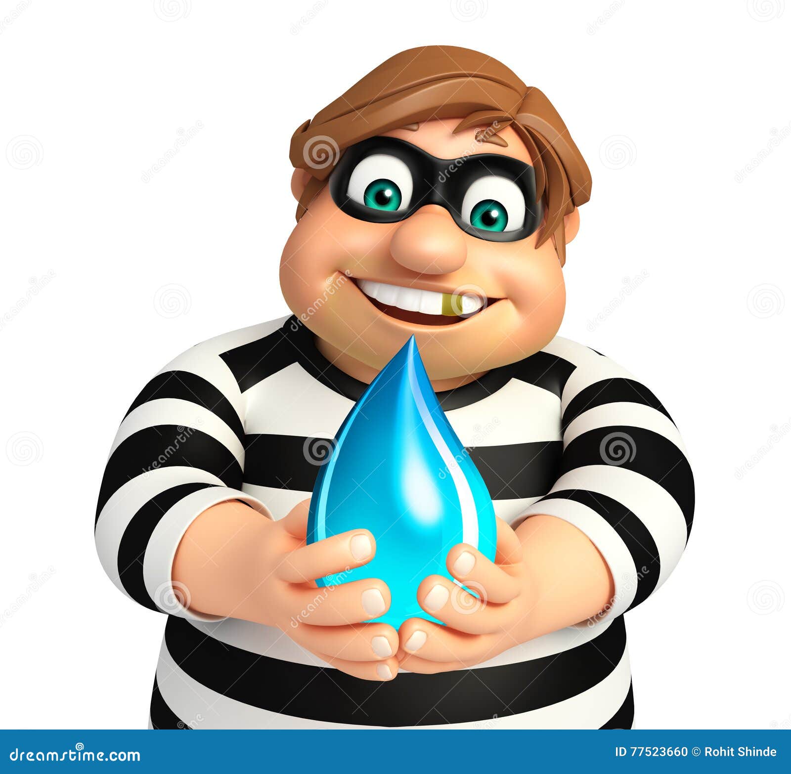 Thief with Water drop stock illustration. Illustration of kidnapper ...