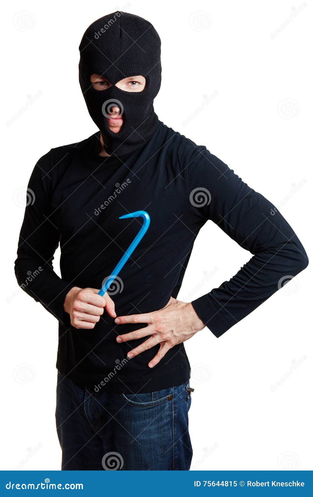 Thief wearing a black mask stock image. Image of people - 75644815