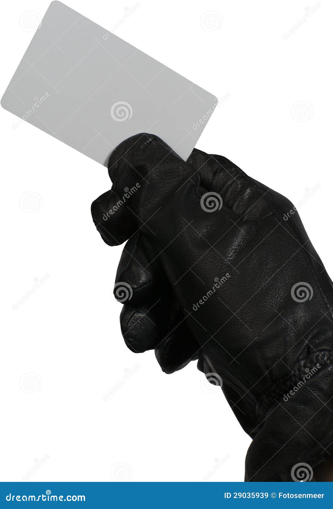 Thief with a White Credit Card Stock Image - Image of hand, solid: 29035939