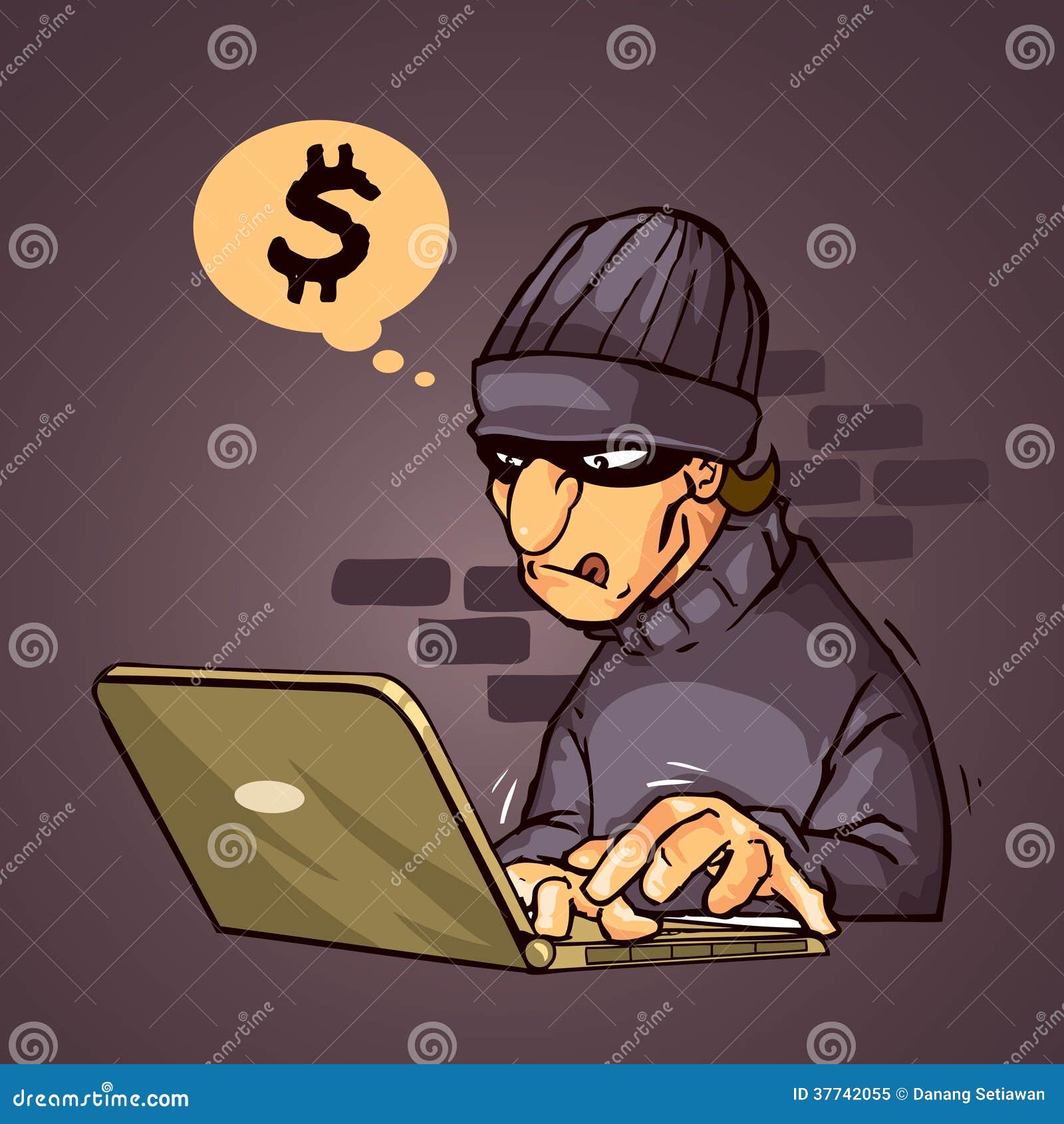 Thieft ilustración del vector. Ilustración de crimen - 37742055