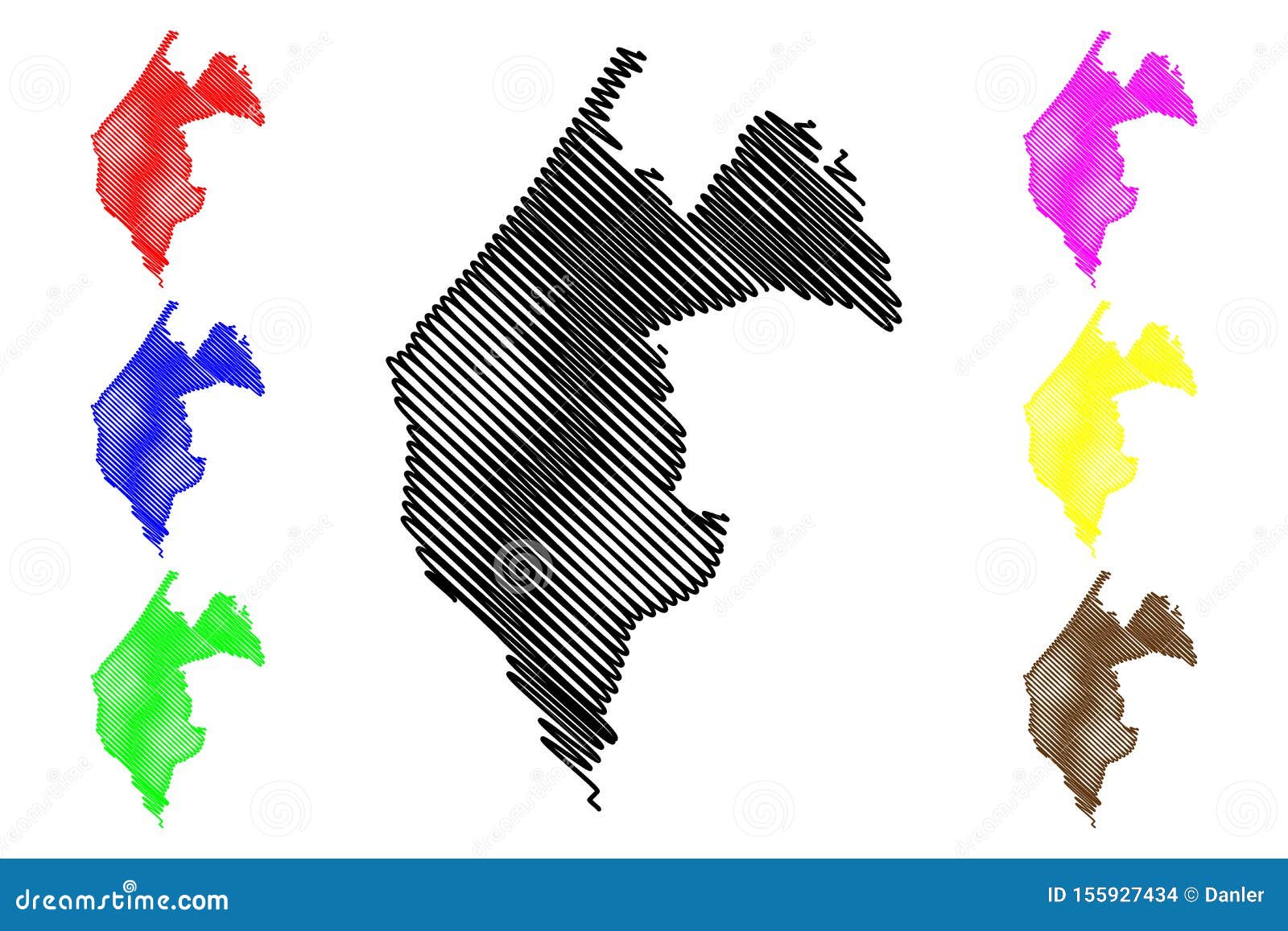 Thies Region Regions of Senegal, Republic of Senegal Map Vector ...