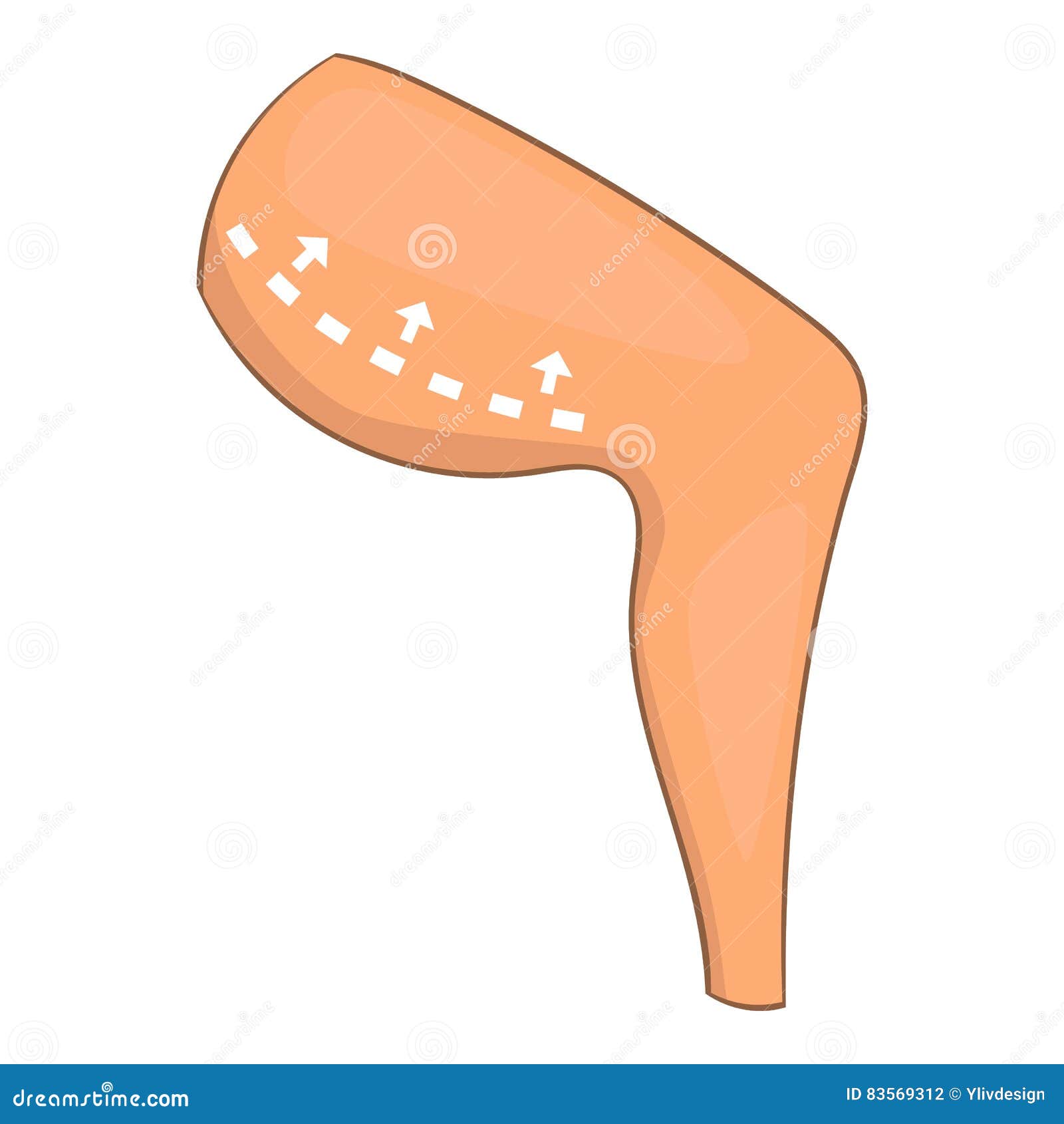 Thigh Surgery Correction Icon Monochrome Vector Illustration ...