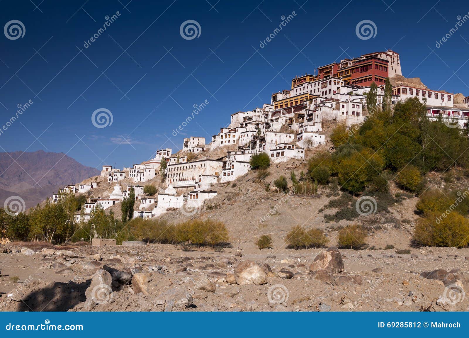 Thikse Monastery in Ladakh, India Stock Photo - Image of center ...