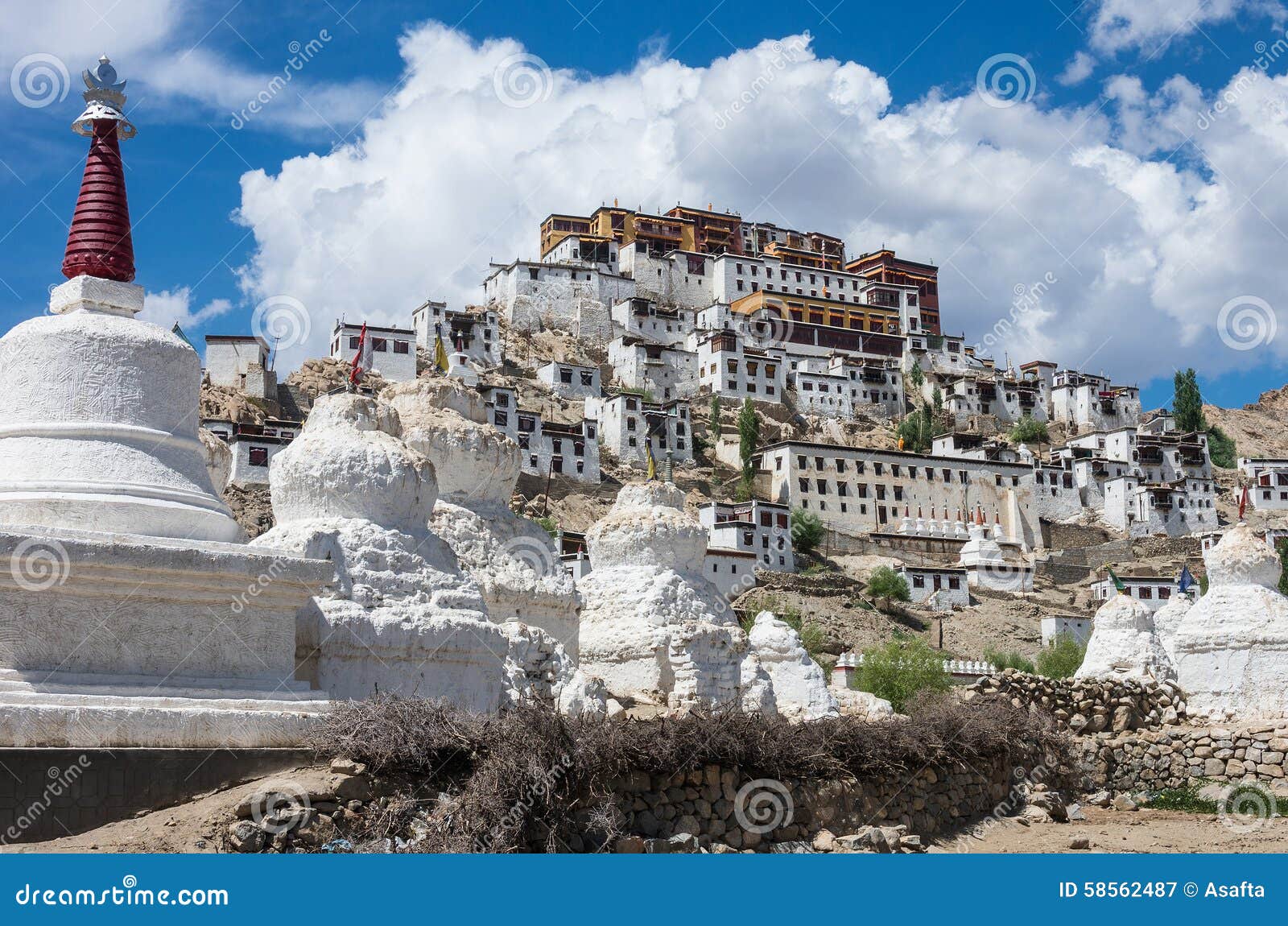 Thiksey Monastery in Ladakh, India Stock Image - Image of heritage ...