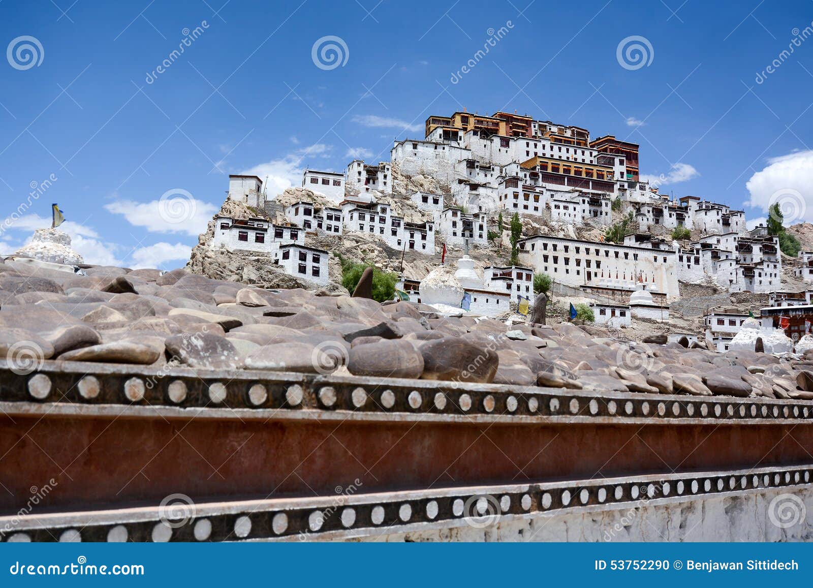 Thiksey Monastery in Leh, Ladakh, India Stock Photo - Image of hill ...